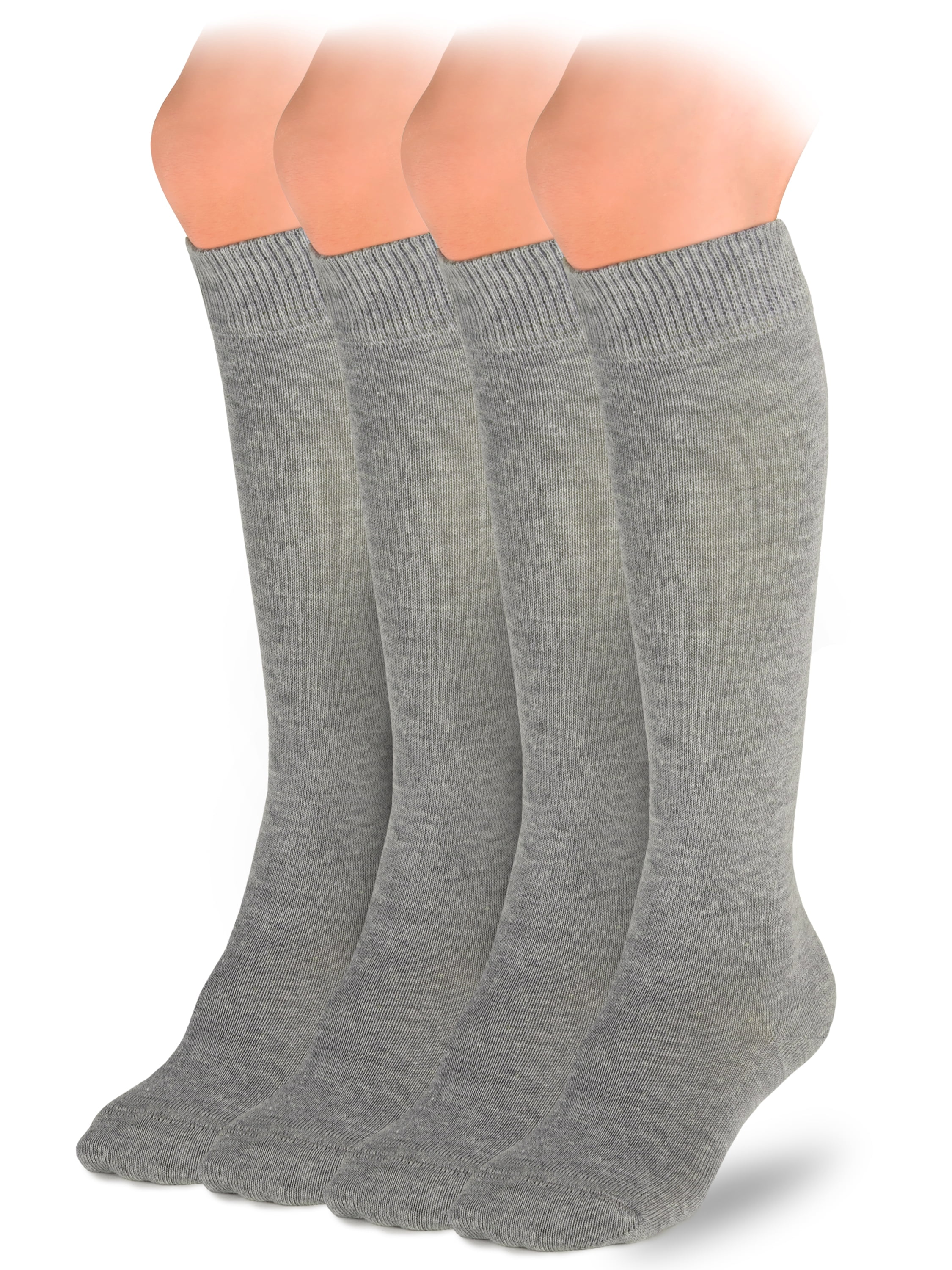 HUGH UGOLI Knee High Cotton Socks for Kids Girls Boys & Toddlers, Long ...
