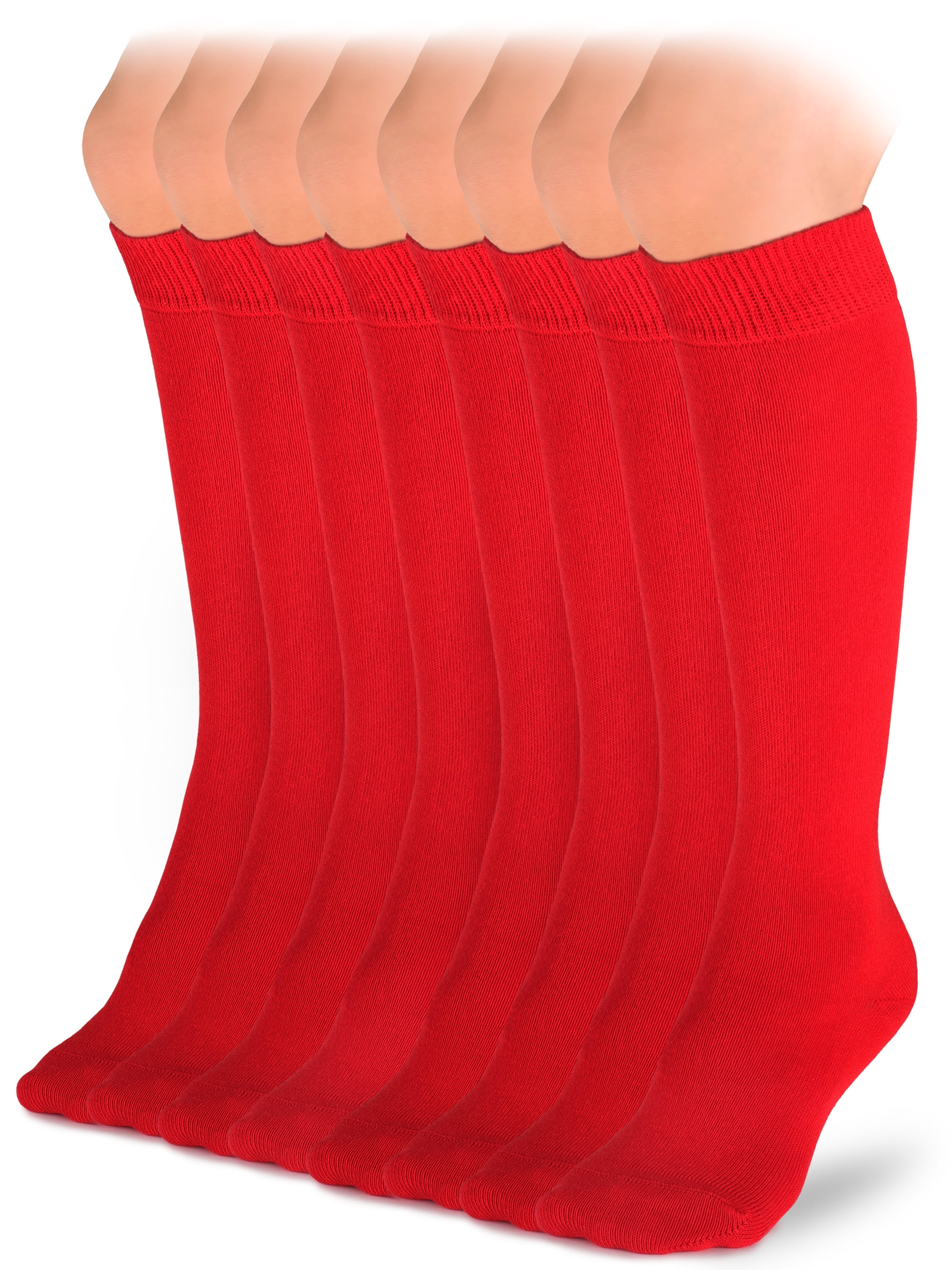 HUGH UGOLI Knee High Cotton Socks for Kids Girls Boys & Toddlers, Long ...