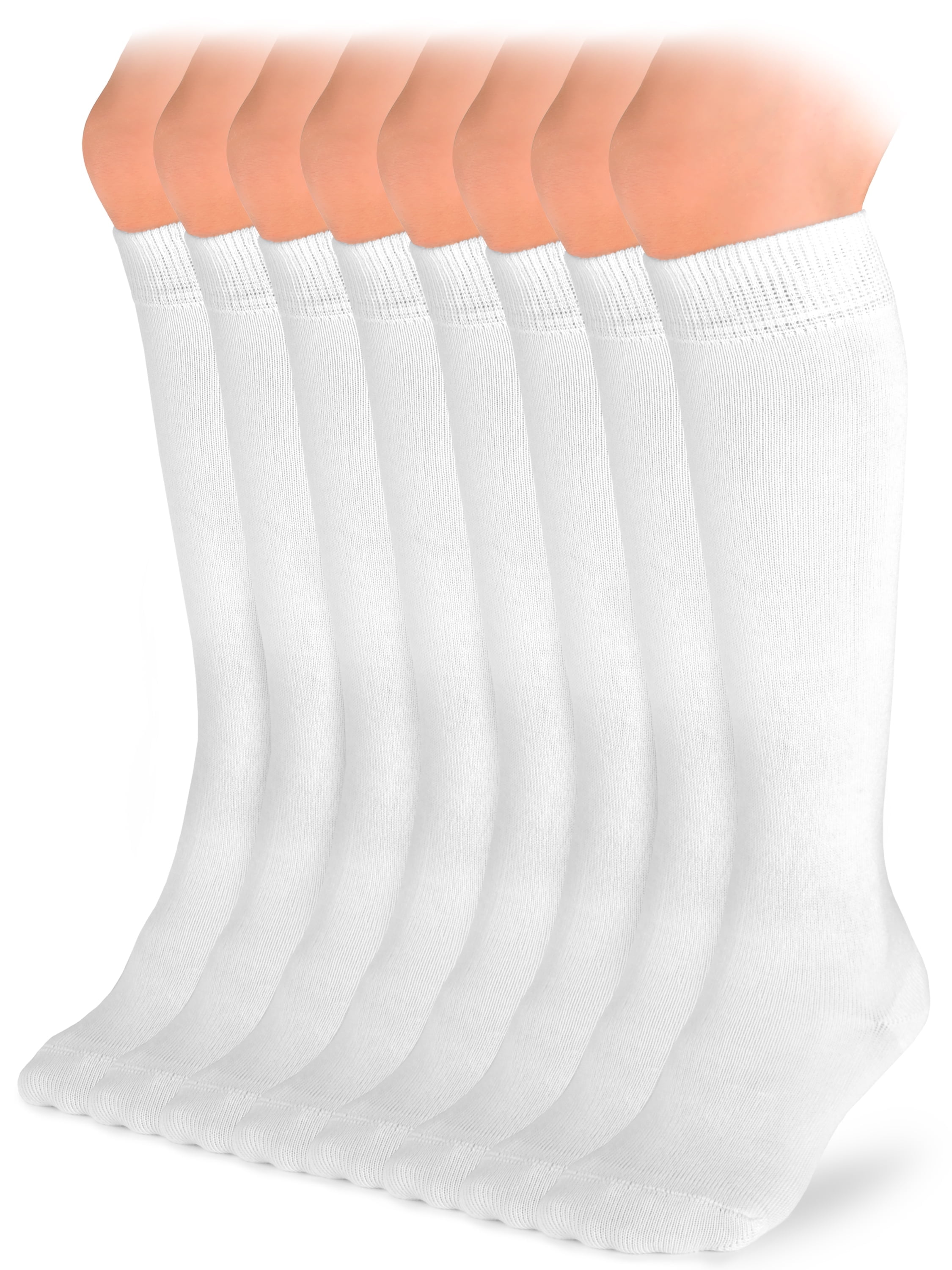 HUGH UGOLI Knee High Cotton Socks for Kids Girls Boys & Toddlers, Long ...