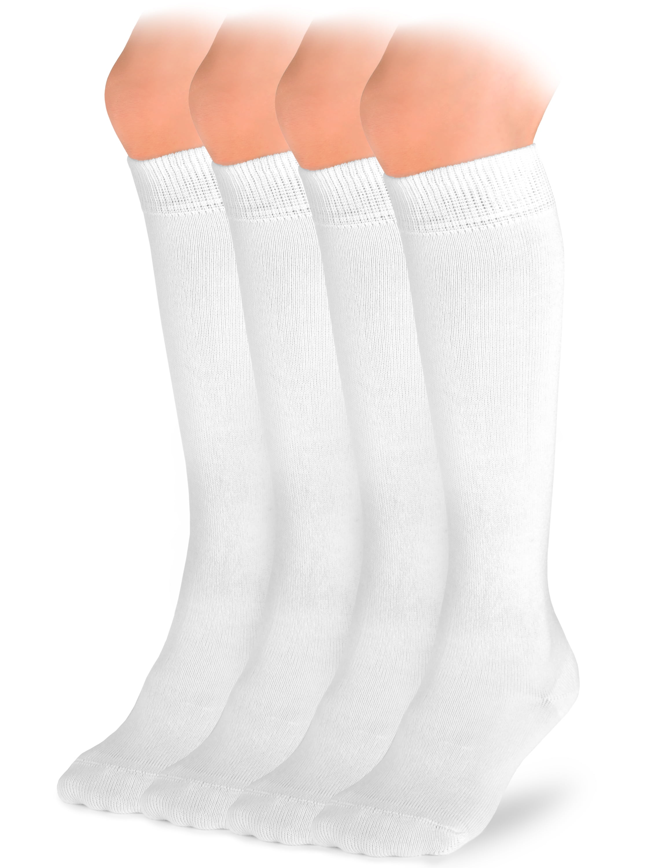 HUGH UGOLI Knee High Cotton Socks for Kids Girls Boys & Toddlers, Long ...