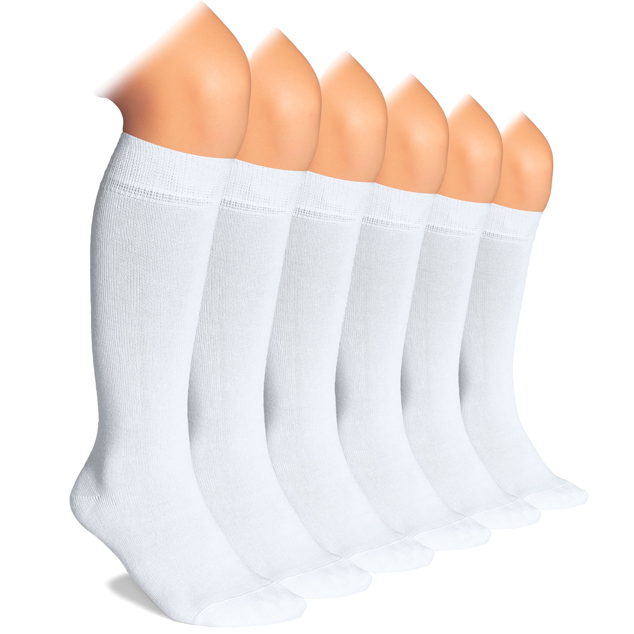 HUGH UGOLI Kids Knee High Socks, Bamboo, School Uniform, 3-14 Years, 6 ...