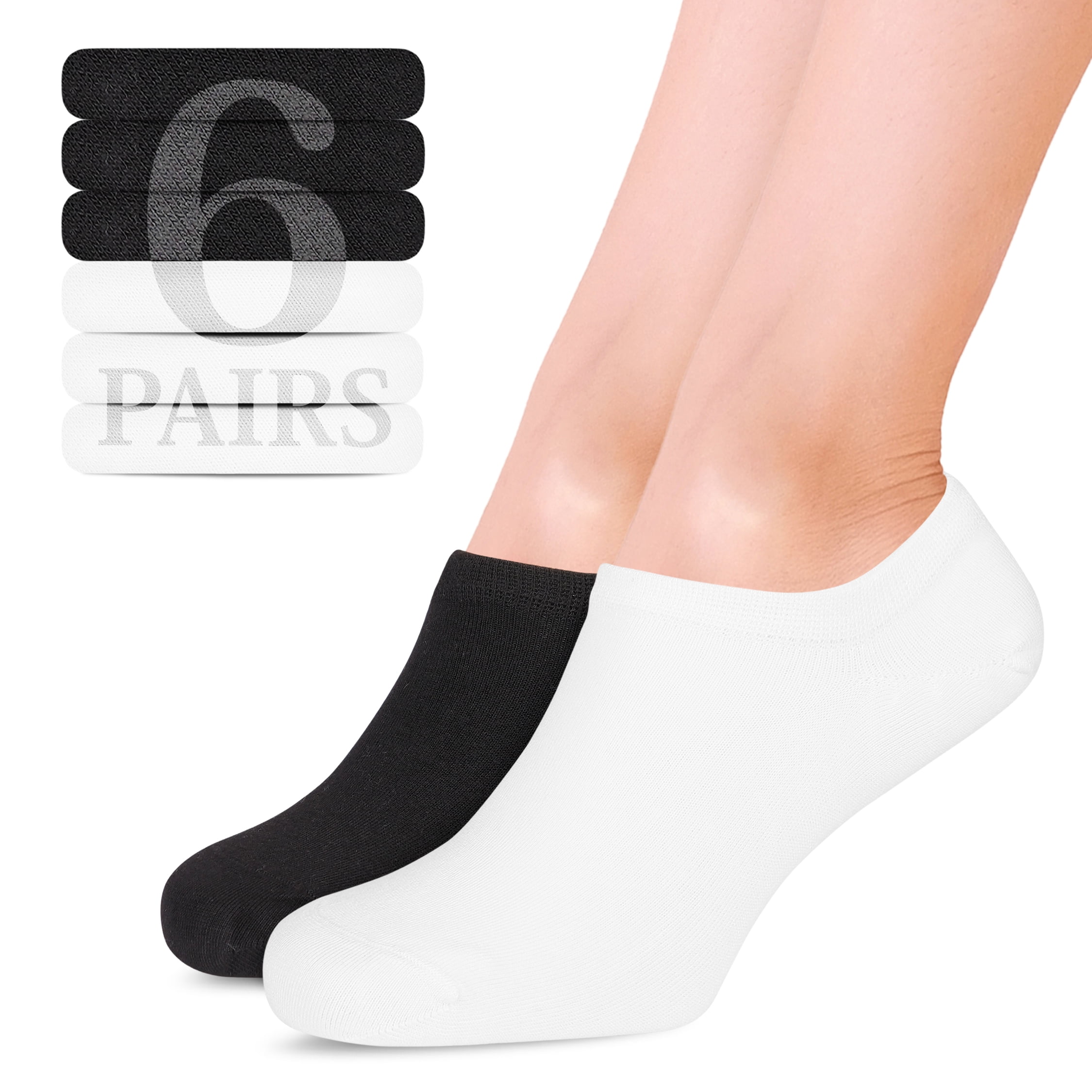 HUGH UGOLI Women Bamboo No Show Socks | Non Slip Invisible Liner Socks ...