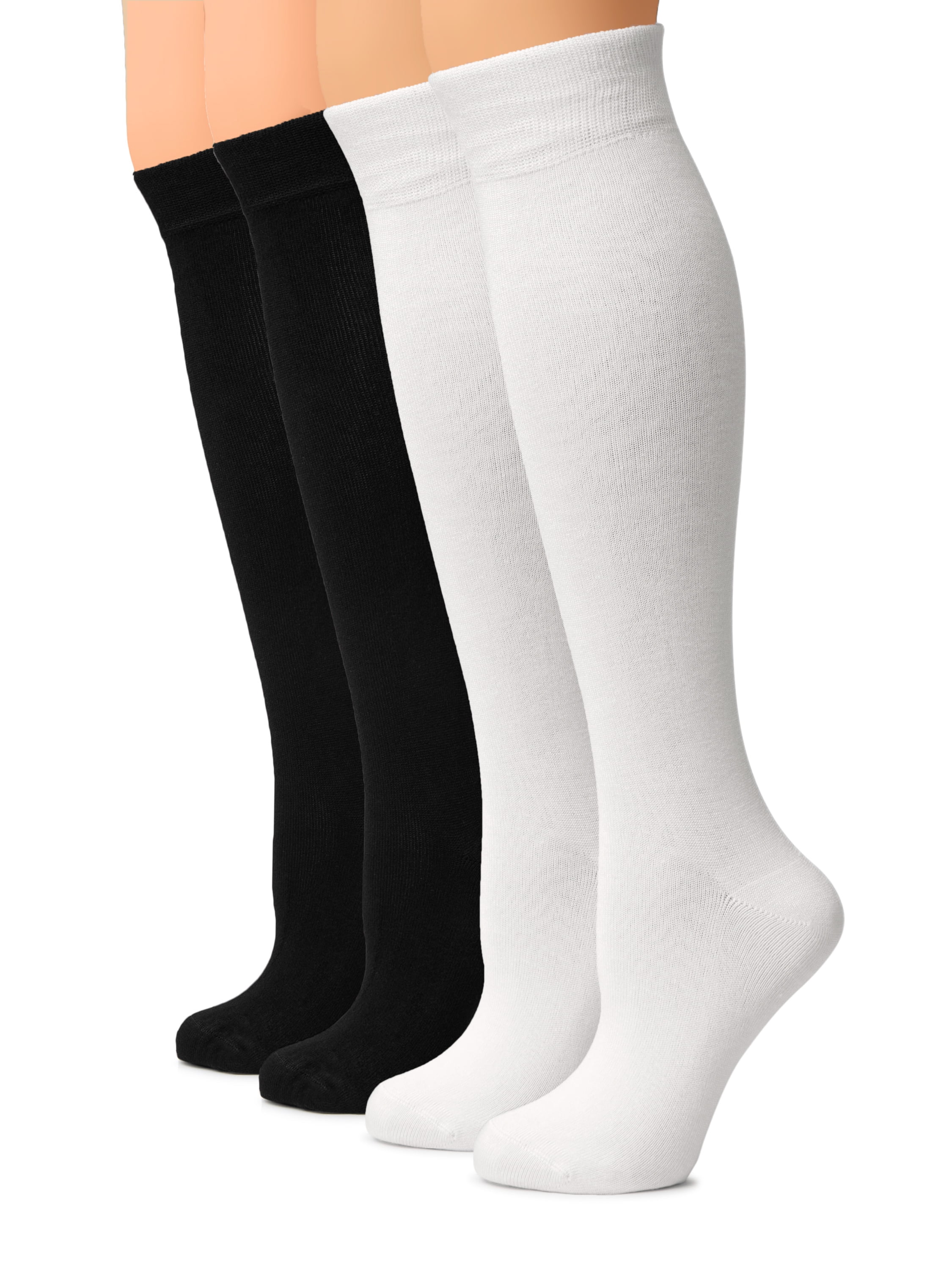 HUGH UGOLI Women Cotton Knee High Socks, Long Dress School Uniform ...