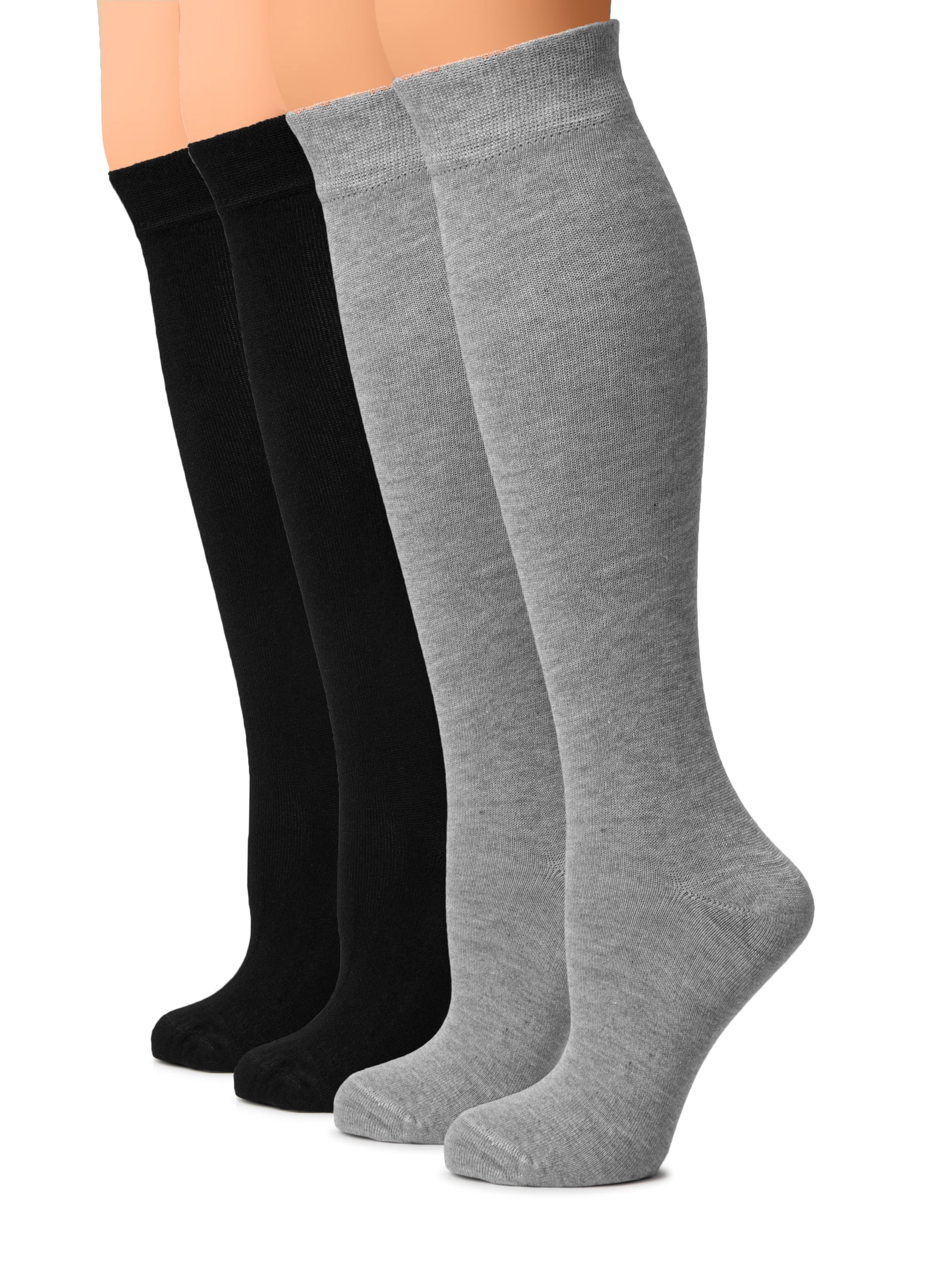 HUGH UGOLI Women Cotton Knee High Socks, Long Dress School Uniform ...