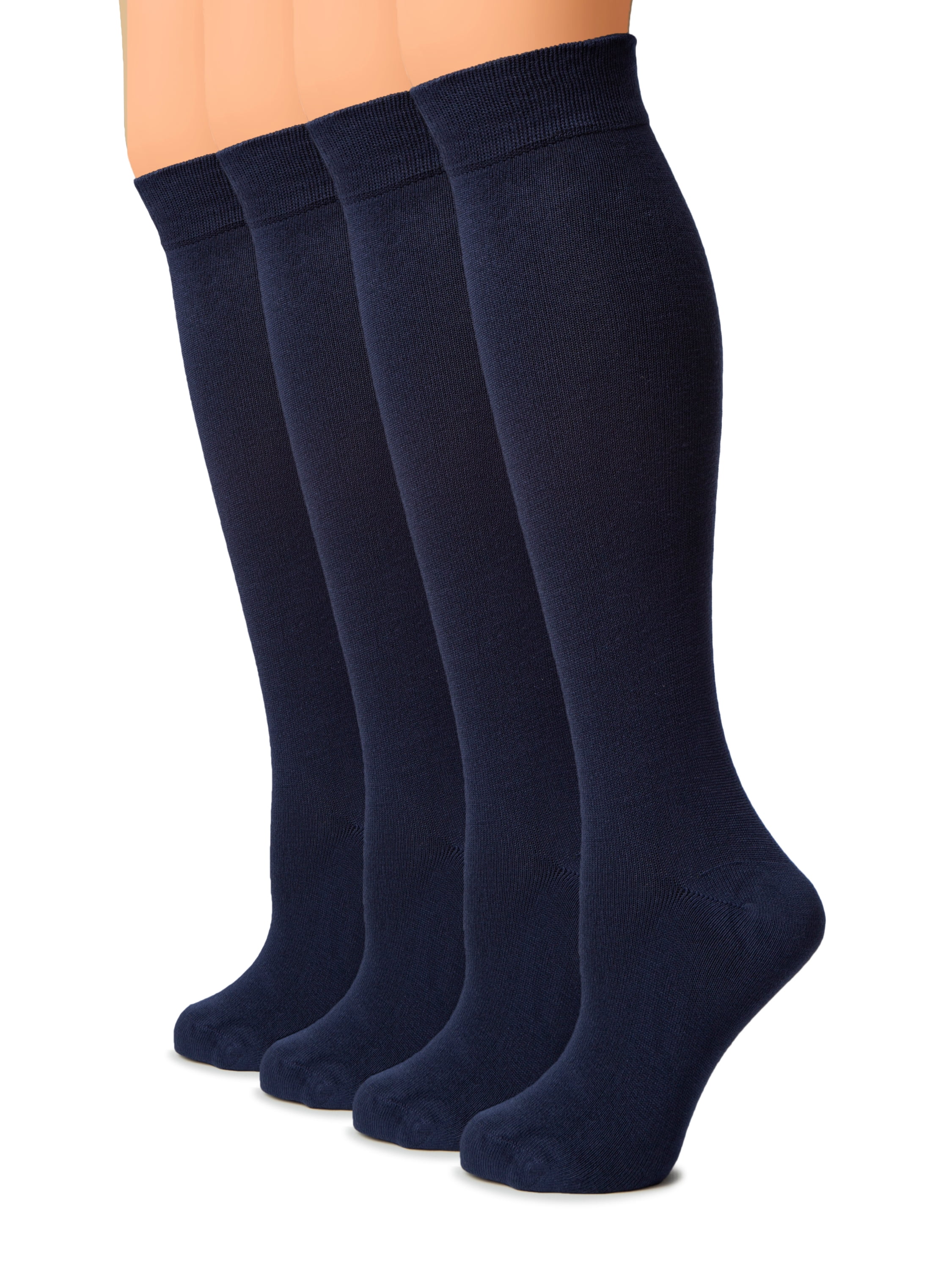 HUGH UGOLI Women Cotton Knee High Socks, Long Dress School Uniform ...