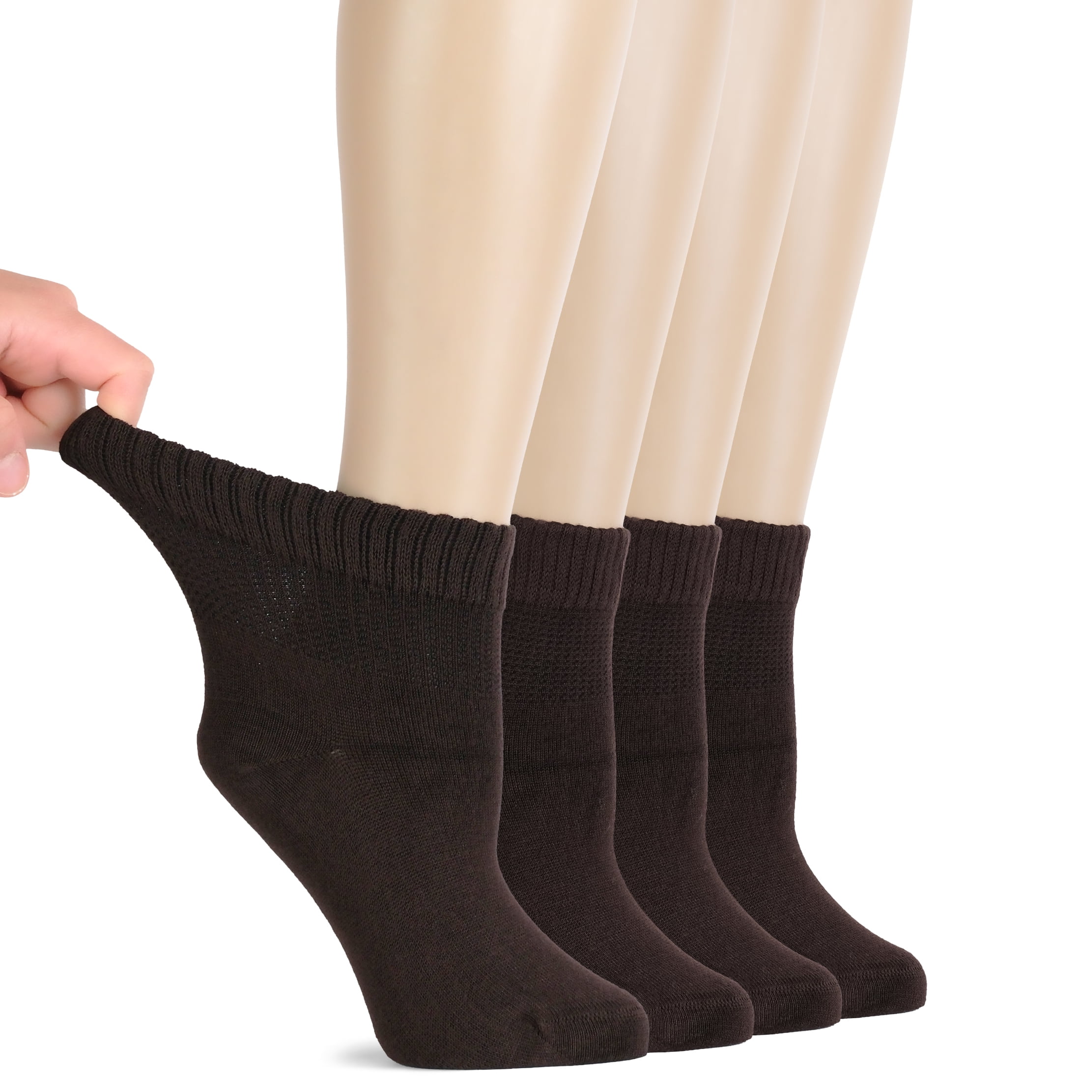 HUGH UGOLI Women Diabetic Ankle Socks, Super Soft & Thin Bamboo Socks ...