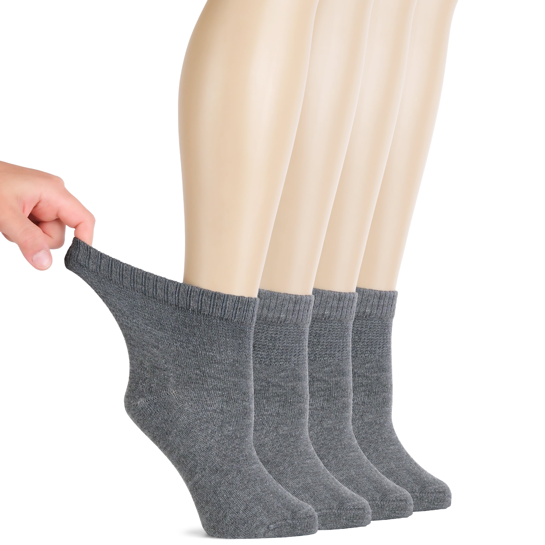 HUGH UGOLI Women Diabetic Ankle Socks, Super Soft & Thin Bamboo Socks ...