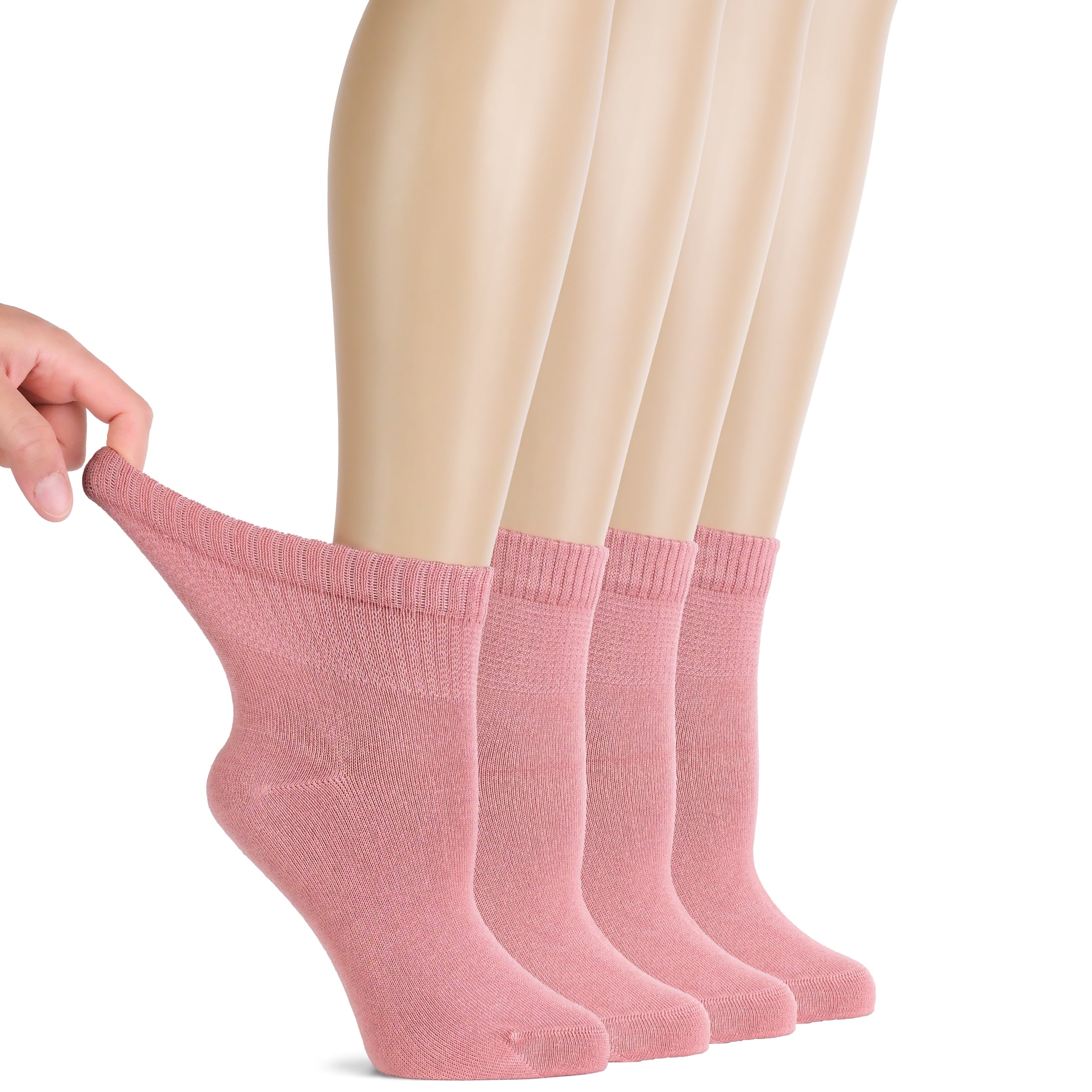 HUGH UGOLI Women Diabetic Ankle Socks, Super Soft & Thin Bamboo Socks ...