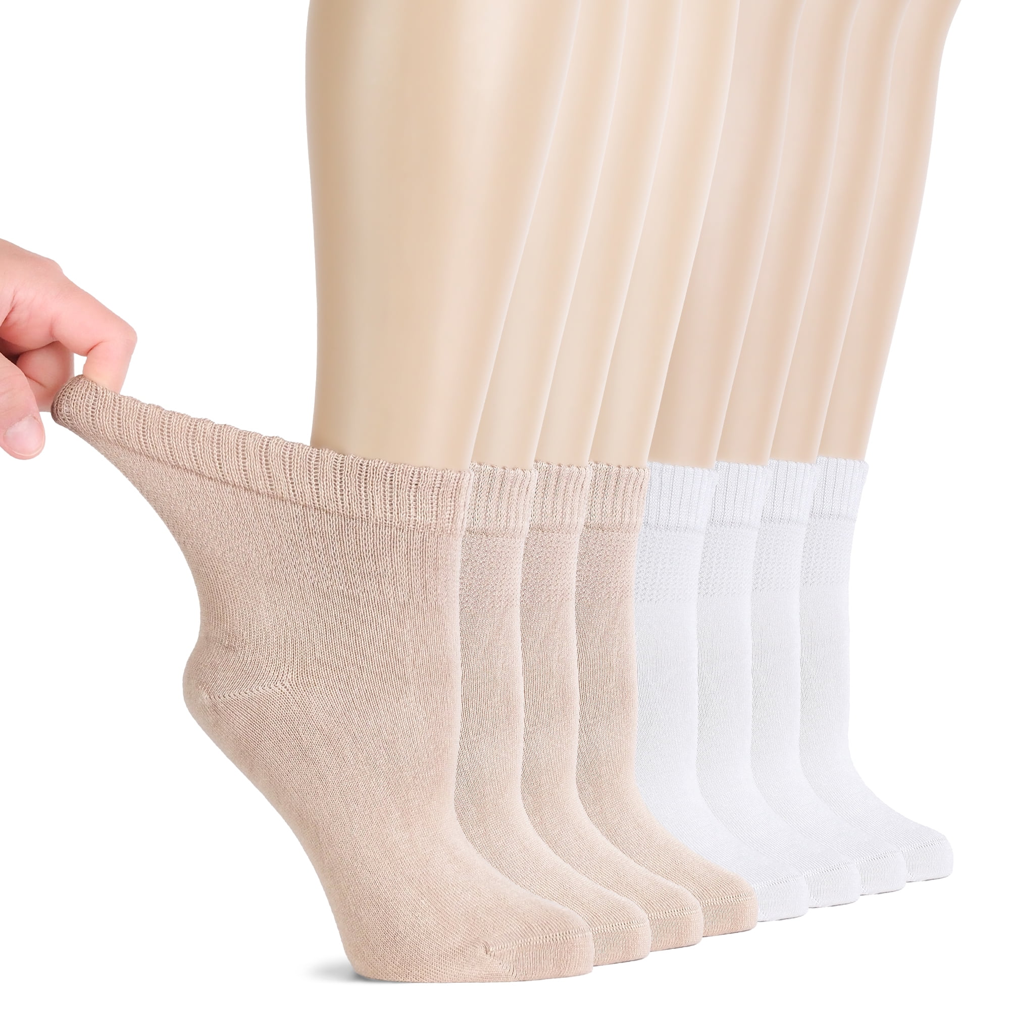 HUGH UGOLI Women Diabetic Ankle Socks, Super Soft , Thin Bamboo Socks ...