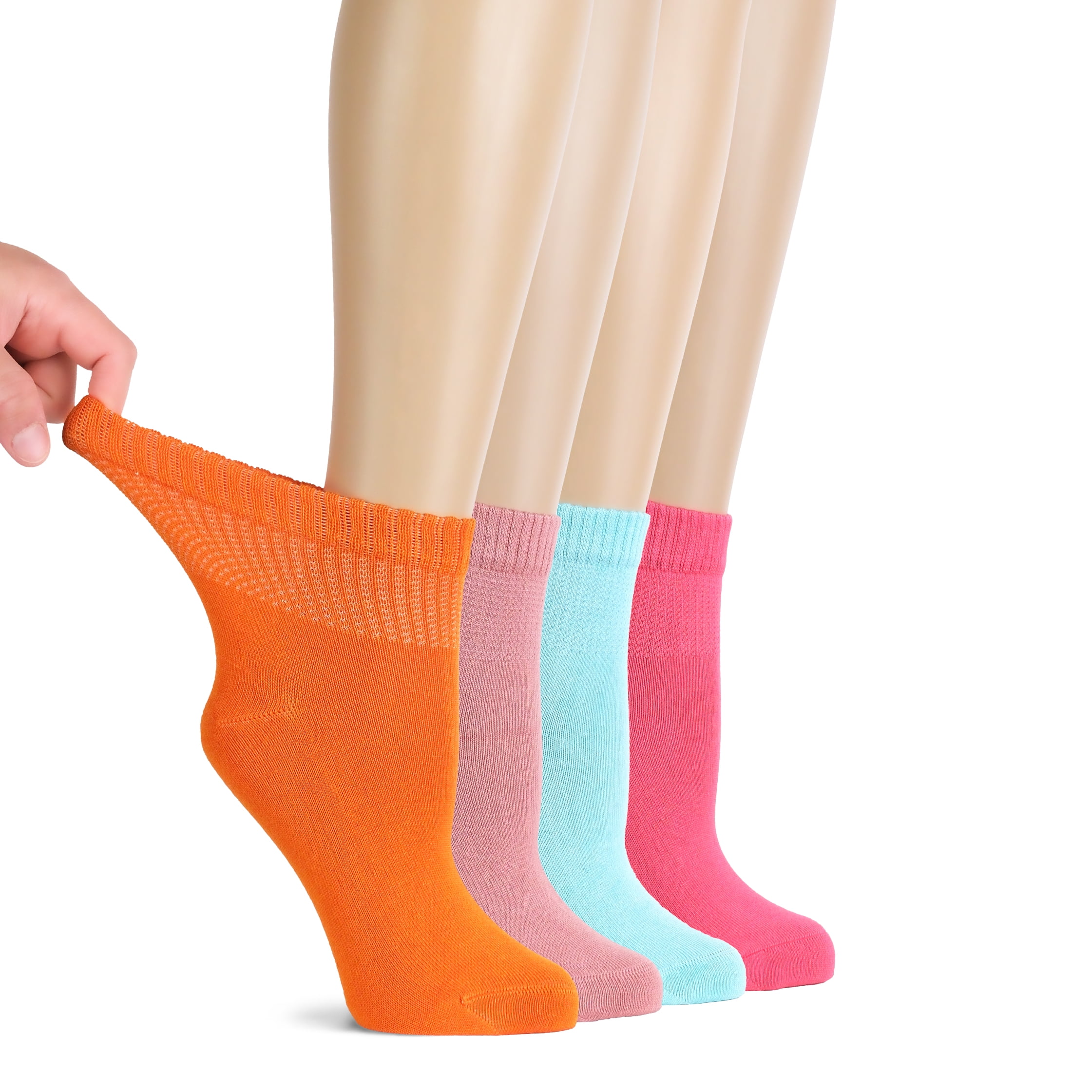 HUGH UGOLI Women Diabetic Ankle Socks, Super Soft , Thin Bamboo Socks ...