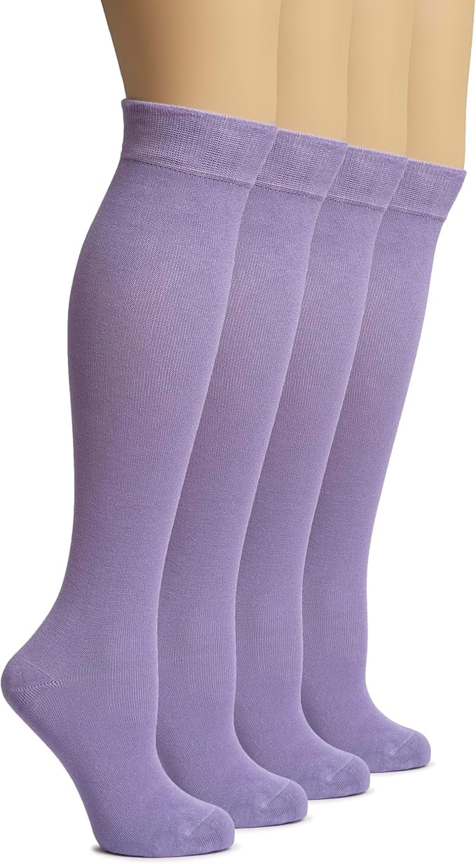 HUGH UGOLI Women's Bamboo Knee High Socks | Comfort Seam Long Dress ...