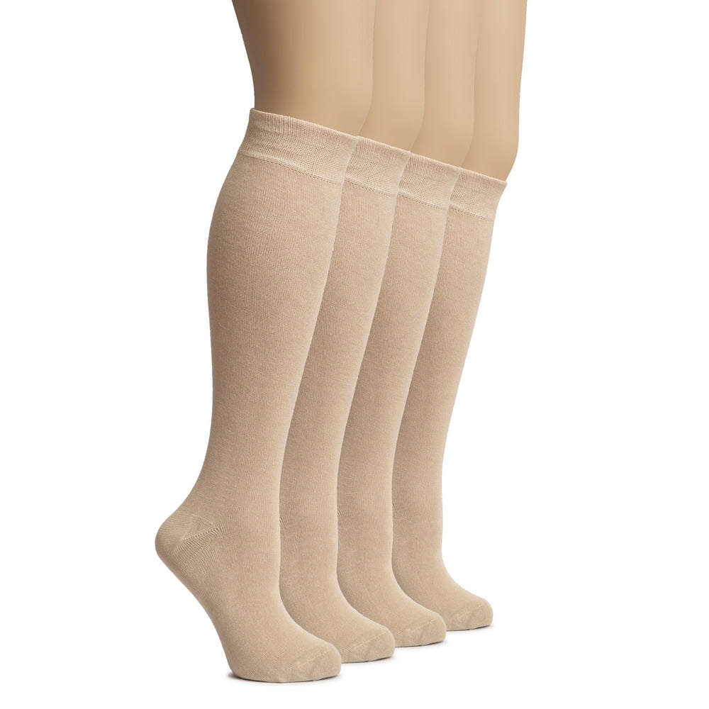 HUGH UGOLI Women's Bamboo Knee High Socks | Comfort Seam Long Dress ...
