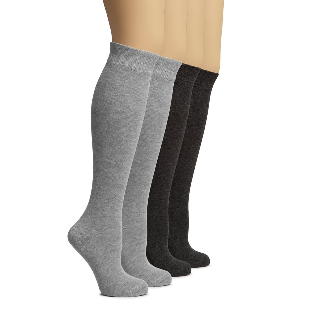 HUGH UGOLI Women's Bamboo Knee High Socks | Comfort Seam Long Dress ...