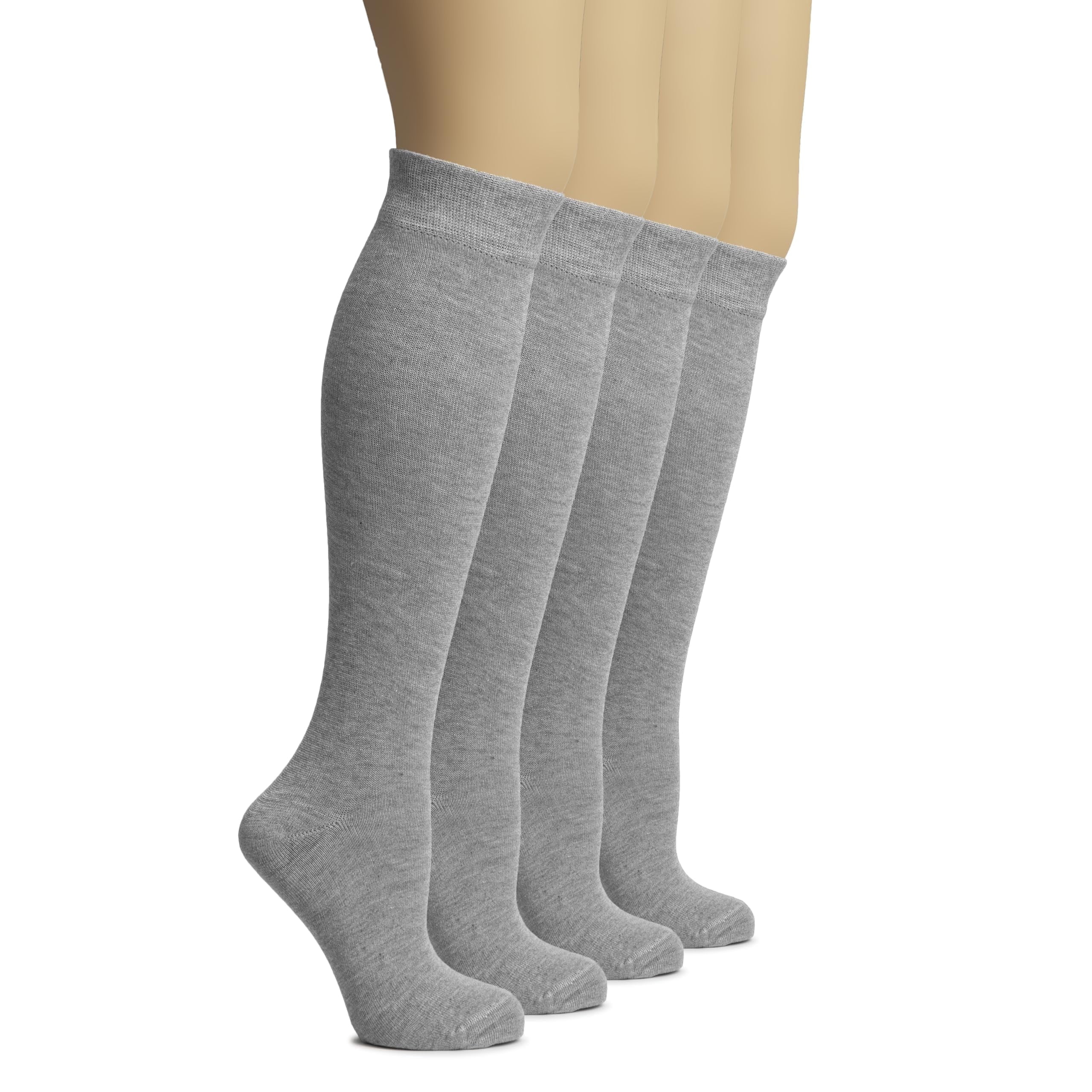 HUGH UGOLI Women's Bamboo Knee High Socks | Soft, Lightweight | 4 Pairs ...