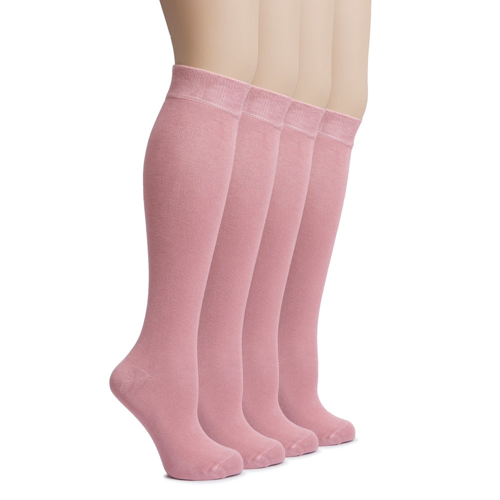 HUGH UGOLI Women's Bamboo Knee High Socks | Comfort Seam Long Dress ...