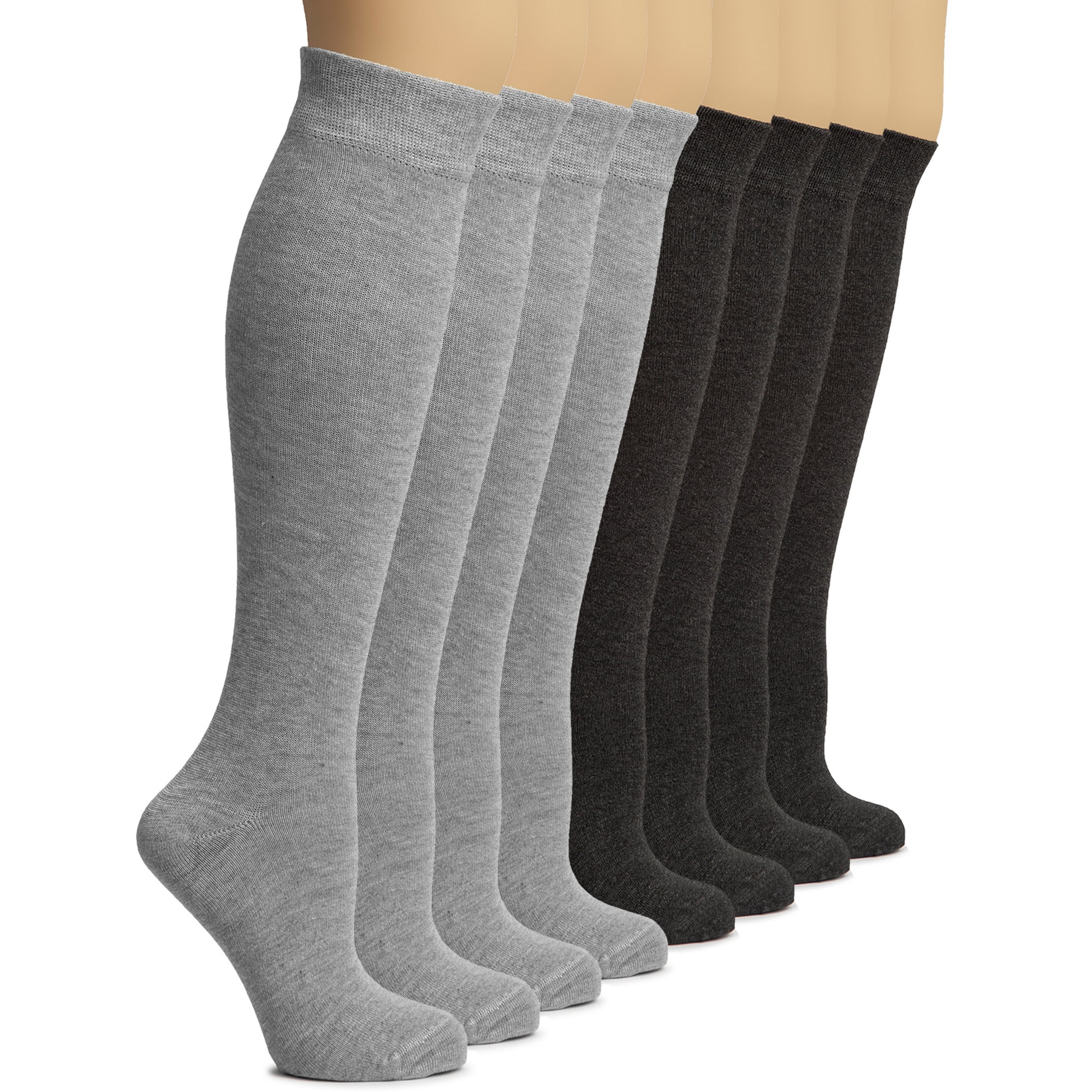 HUGH UGOLI Women's Bamboo Knee High Socks | Comfort Seam Long Dress ...