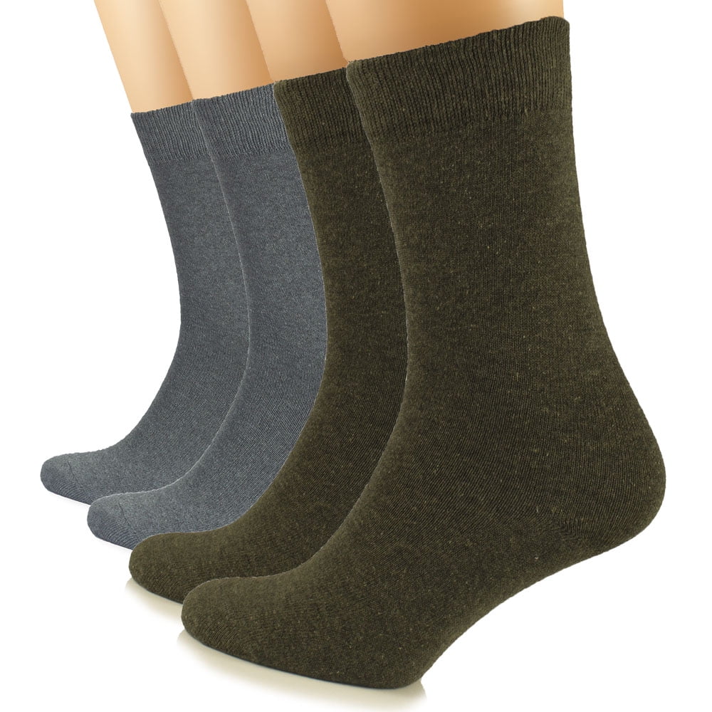 HUGH UGOLI Women's Cotton Crew Socks | Plain Color, Regular Fit, Soft ...