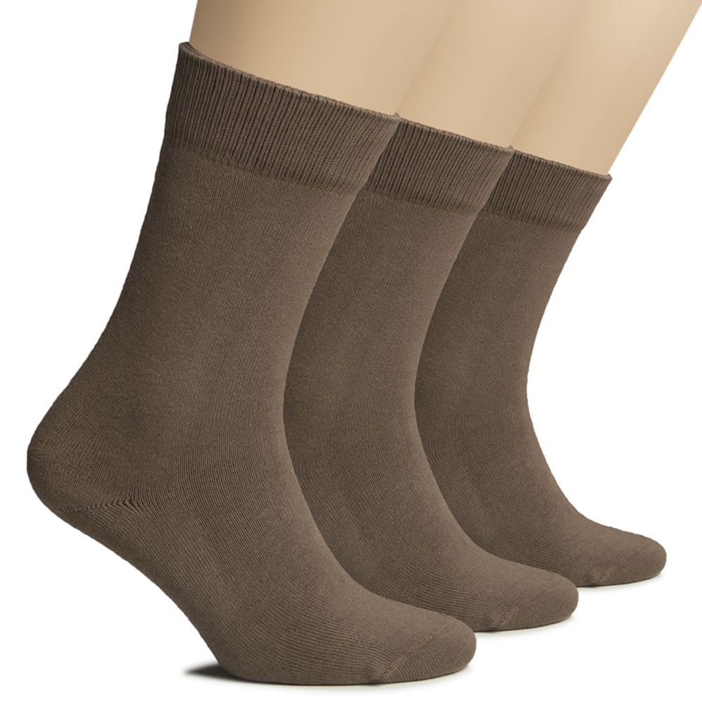 HUGH UGOLI Women's Thick Cotton Winter Crew Socks | Warm Comfort Boot ...