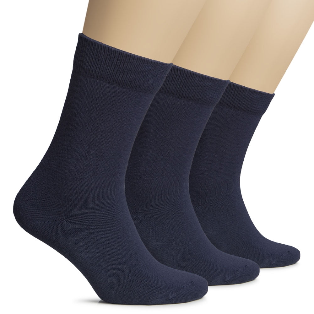 HUGH UGOLI Women's Thick Cotton Winter Crew Socks | Warm Comfort Boot ...