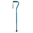 HUGO Adjustable Offset Handle Cane with Reflective Strap, Aquamarine ...
