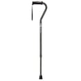 HUGO Adjustable Offset Handle Cane with Reflective Strap, Carbon Swirls ...