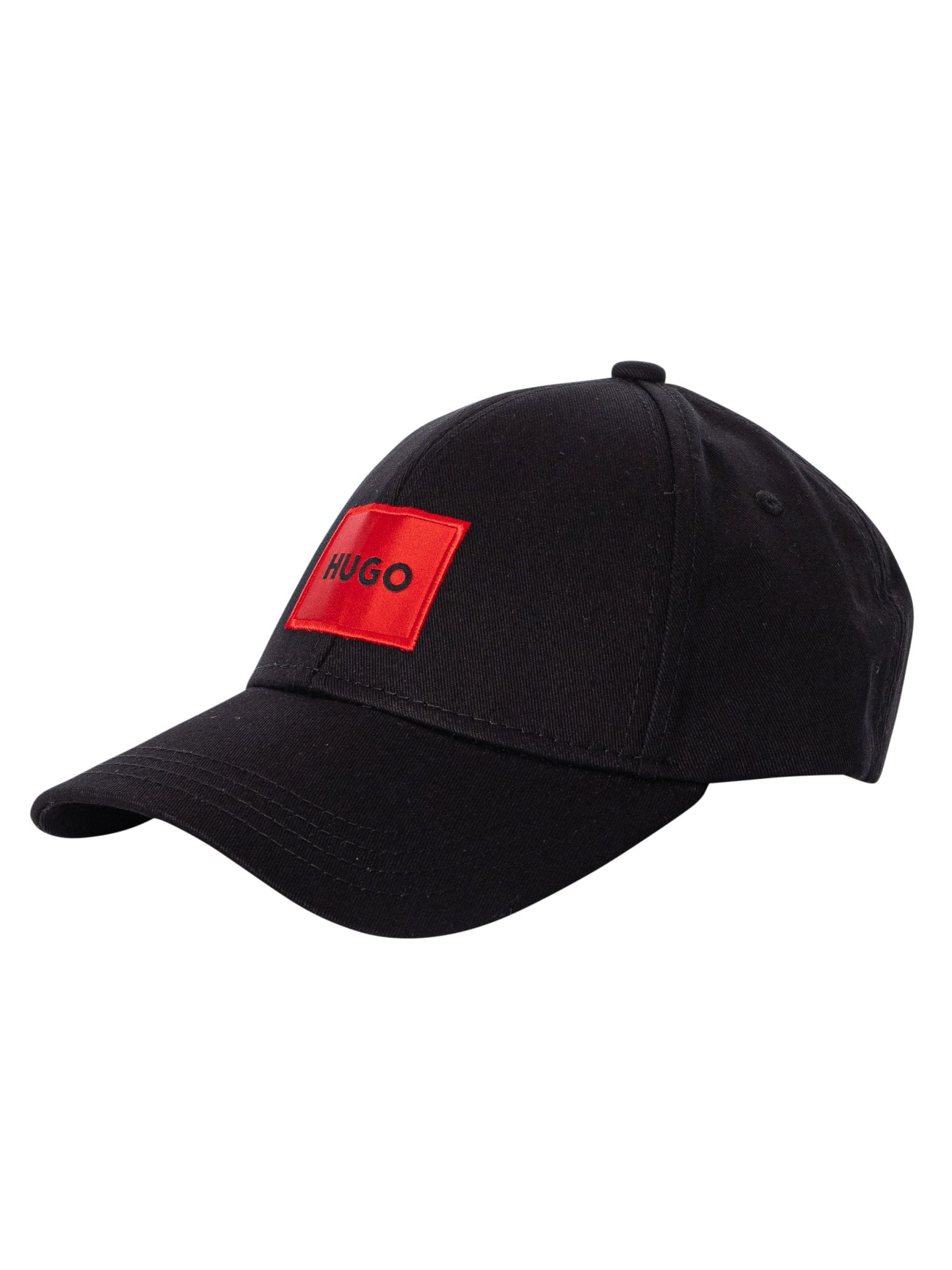 HUGO Box Logo Baseball Cap, Black - Walmart.com