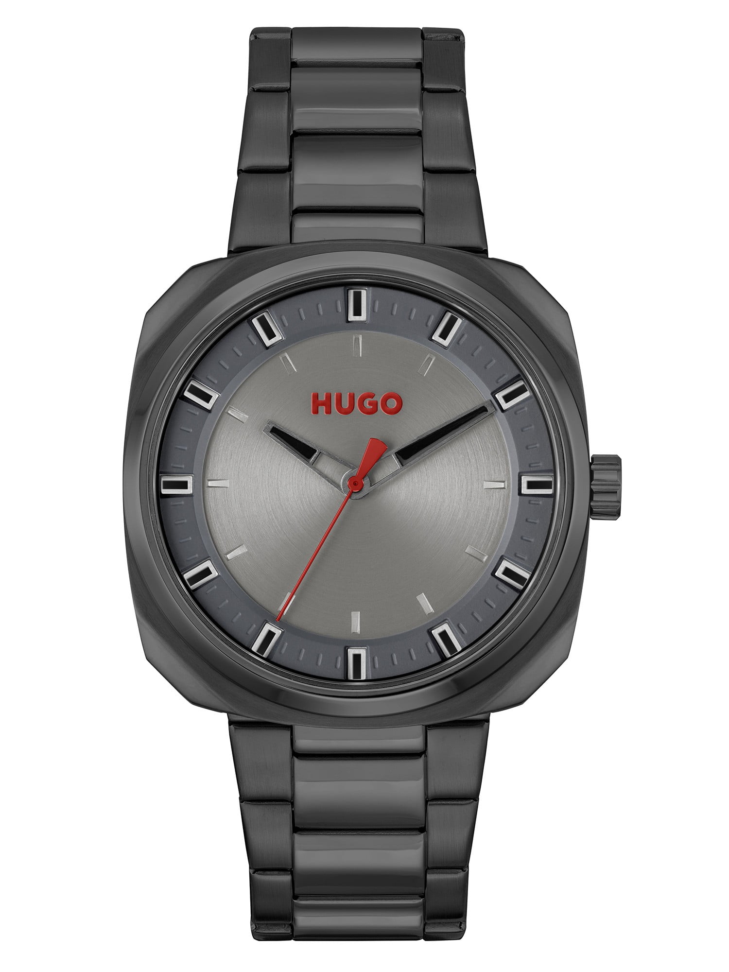 HUGO Shrill Square Watch, Black - Walmart.com