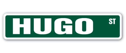 HUGO Street Sign Childrens Name Room Sign | Indoor/Outdoor | 36" Wide ...