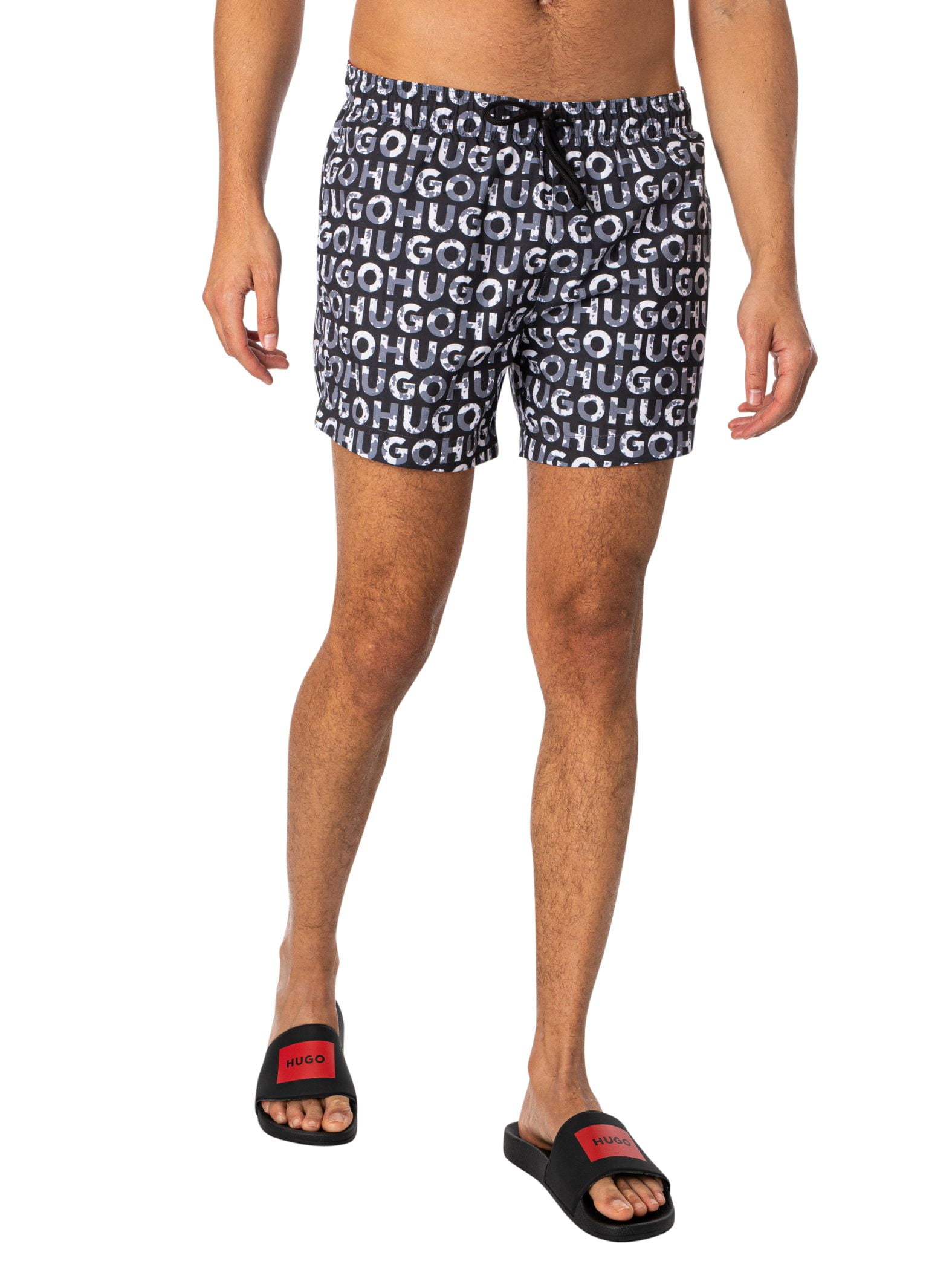 HUGO Tortuga Swim Shorts, Black - Walmart.com