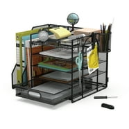 Safco Onyx Solid Top Horizontal With Hanging Metal Steel Desk Organizer ...