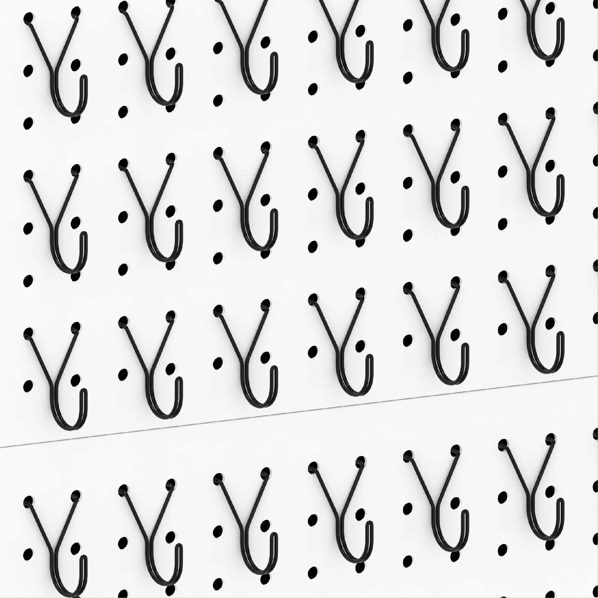 HUHOLE Pegboard Hooks, J-Hook, 1 inch Black Stainless Steel Hooks 40 ...
