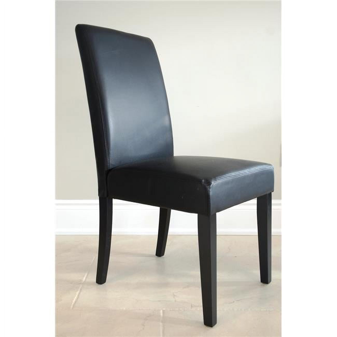 HUI Home Bonded Leather Dining Chair, Black - Walmart.com