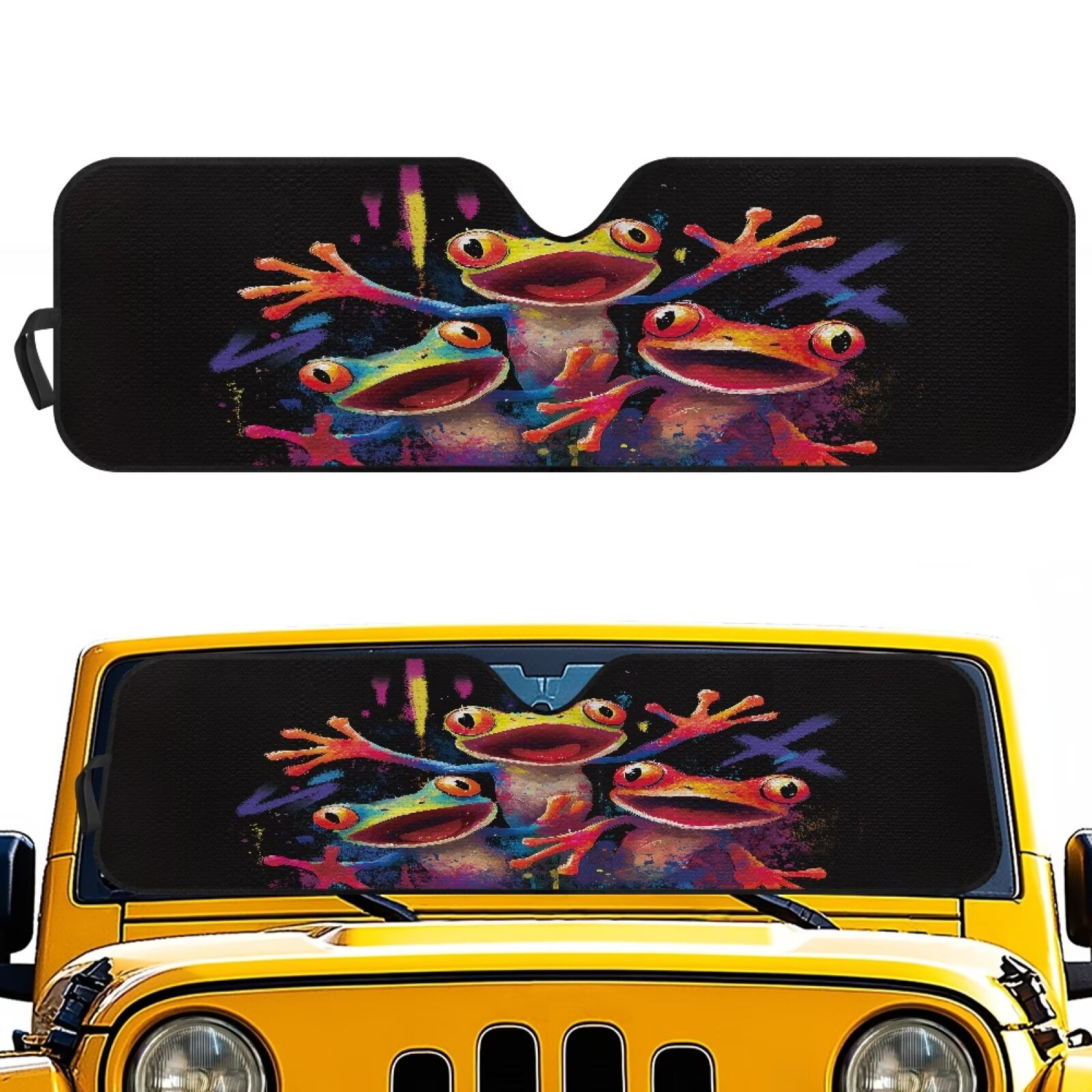 HUIACONG Cute Cats Windshield Shade for 2018-2024 2025 Jeep Wrangler JL ...