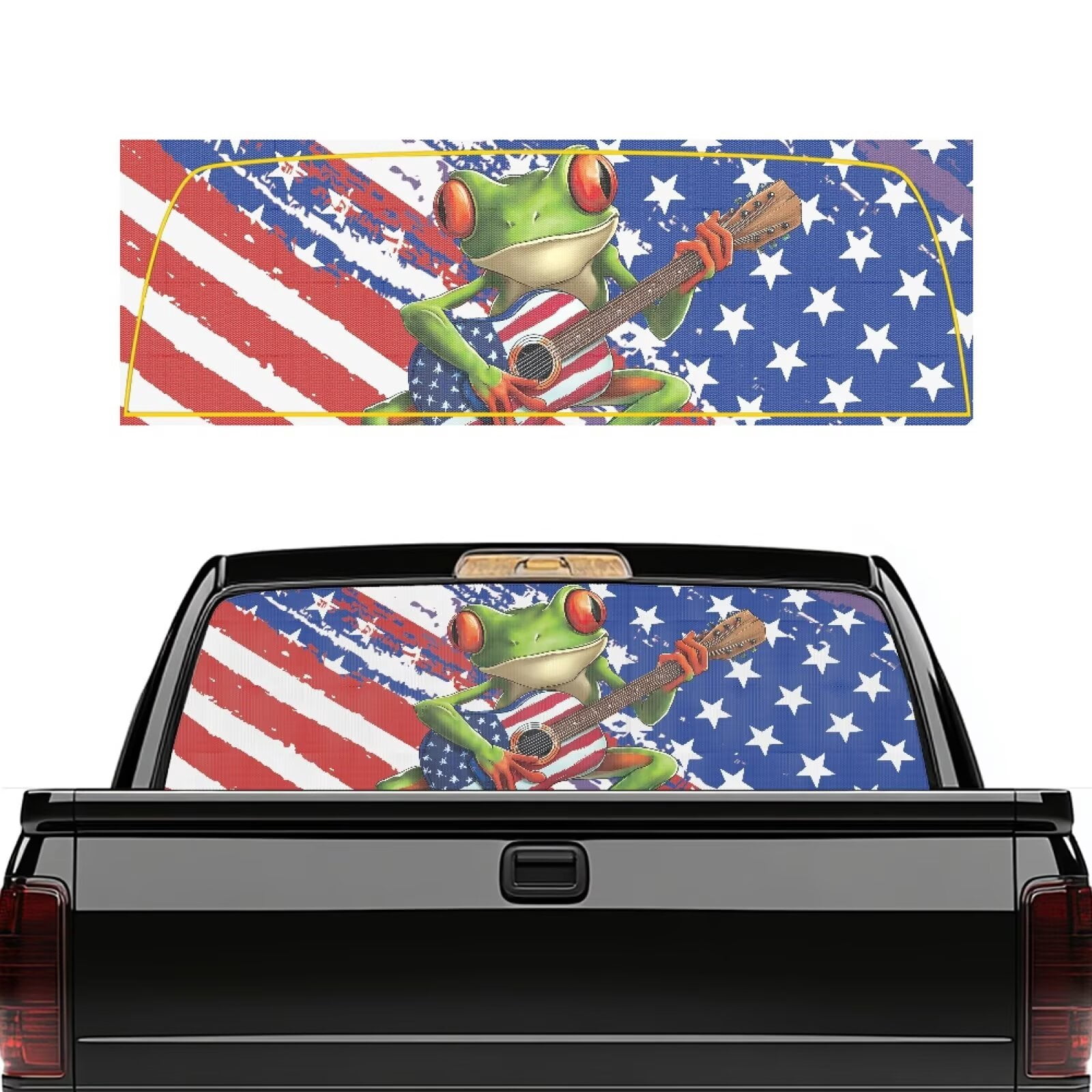 HUIACONG Flags Frog Pickup Car Window Stickers Rear Window Decal 66 x ...