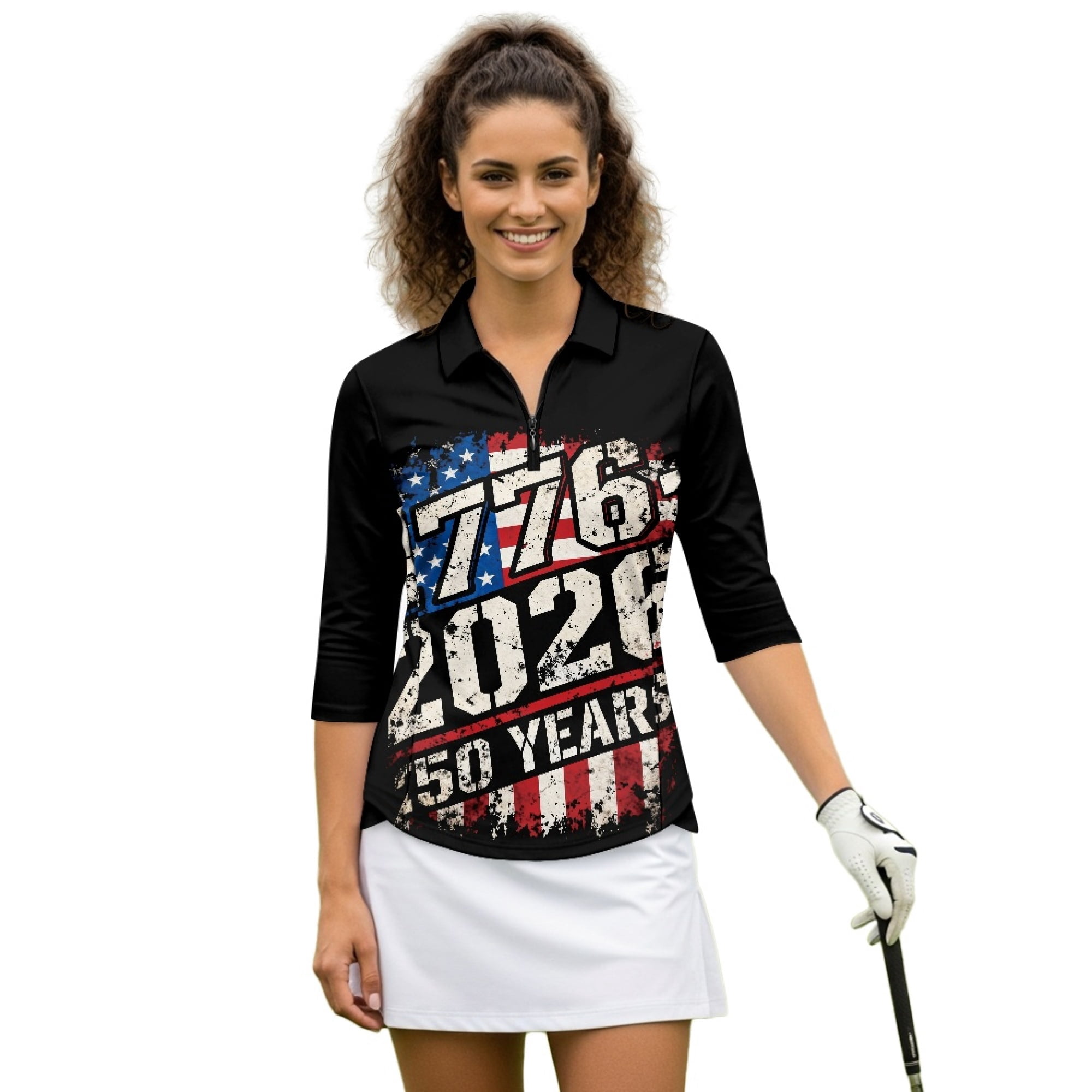 HUIACONG Golf Shirt with Patriotic Flag Pattern, Tennis Activewear for ...