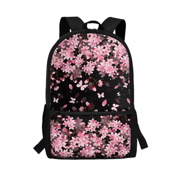 HUIACONG Pink Cherry Blossom Kids Backpack for Middle School Students ...