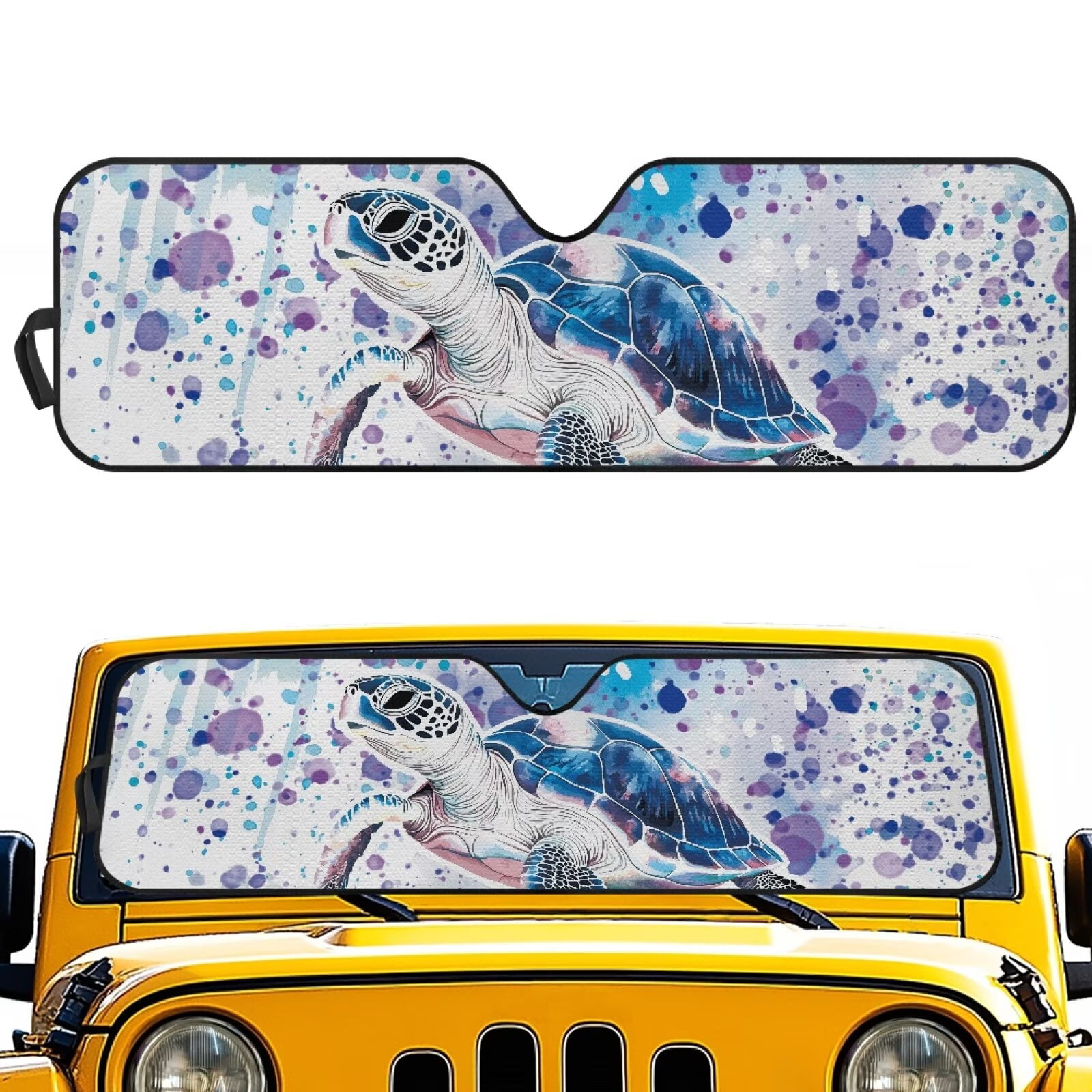 HUIACONG Sea Turtle Sunshade Windshield for Jeep Wrangler,Sun Visor ...