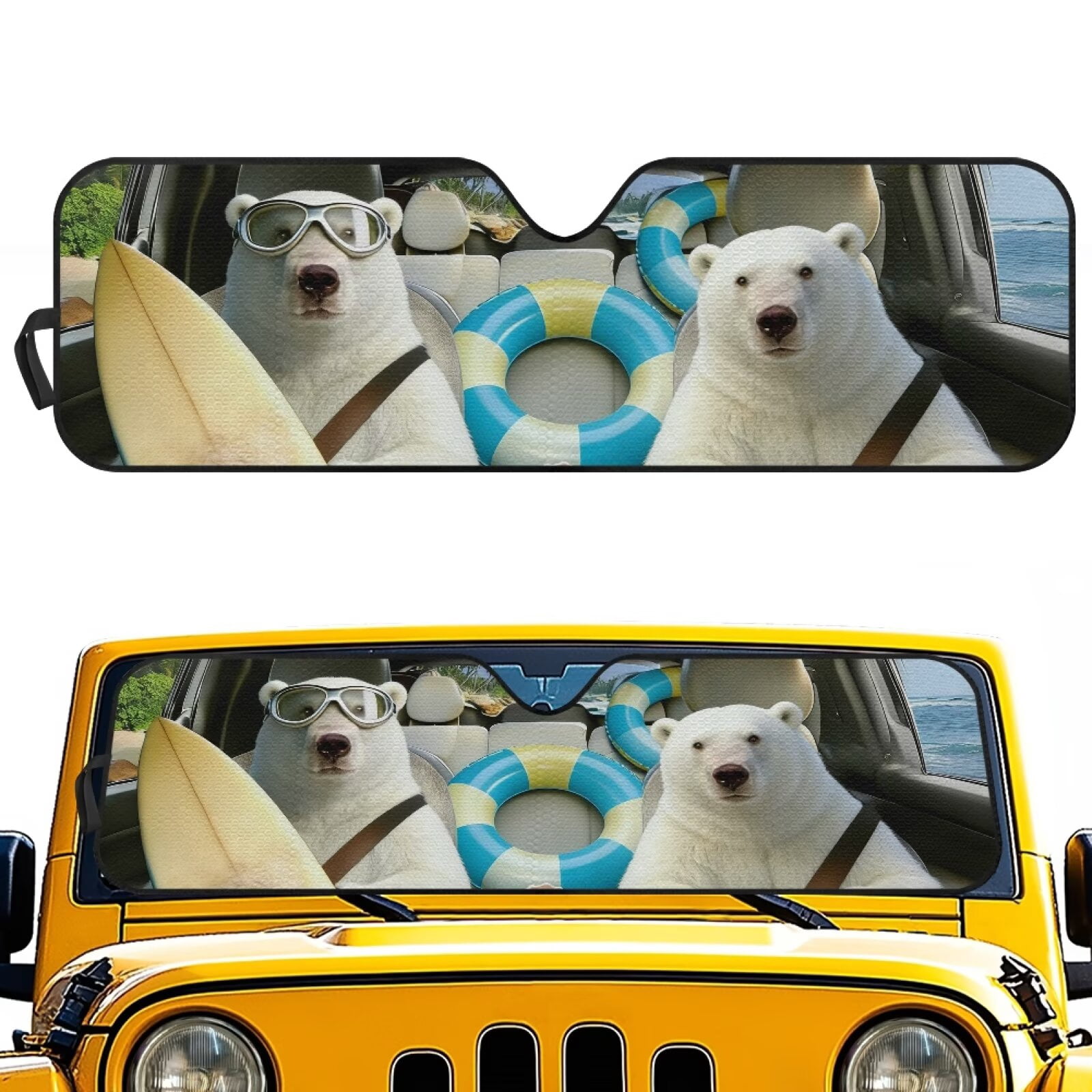 HUIACONG Sun Shade Windshield for Jeep,Windshield Sunshade for Wrangler ...