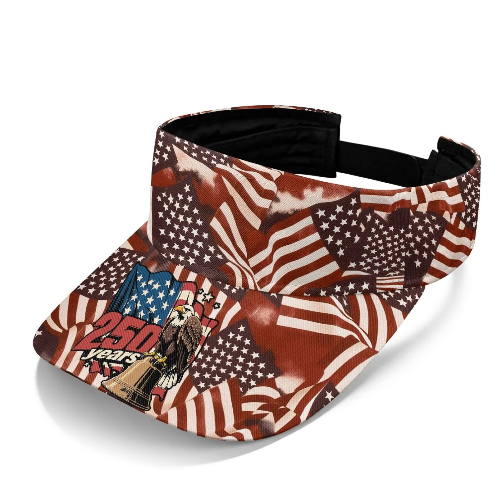 HUIACONG USA Flag Bald Eagle 250th Anniversary Sun Visor, Durable ...