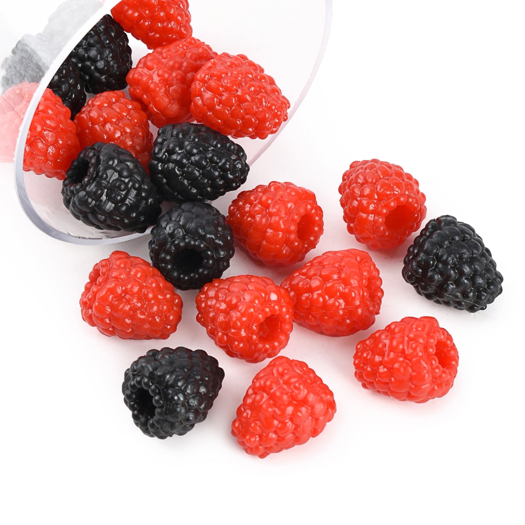 HUIANER 20Pcs Artificial Raspberry Kitchen Fake PVC Raspberry ...