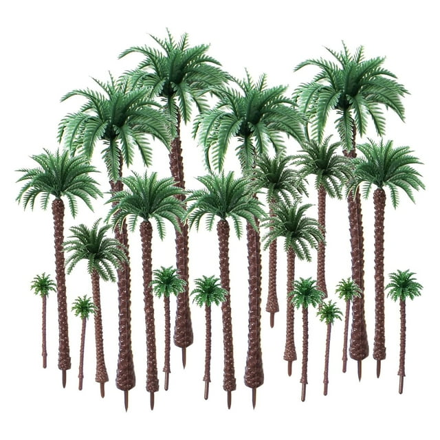 HUIANER 25Pcs Miniature Model Palm Trees for Dioramas, DIY Crafts (Five ...