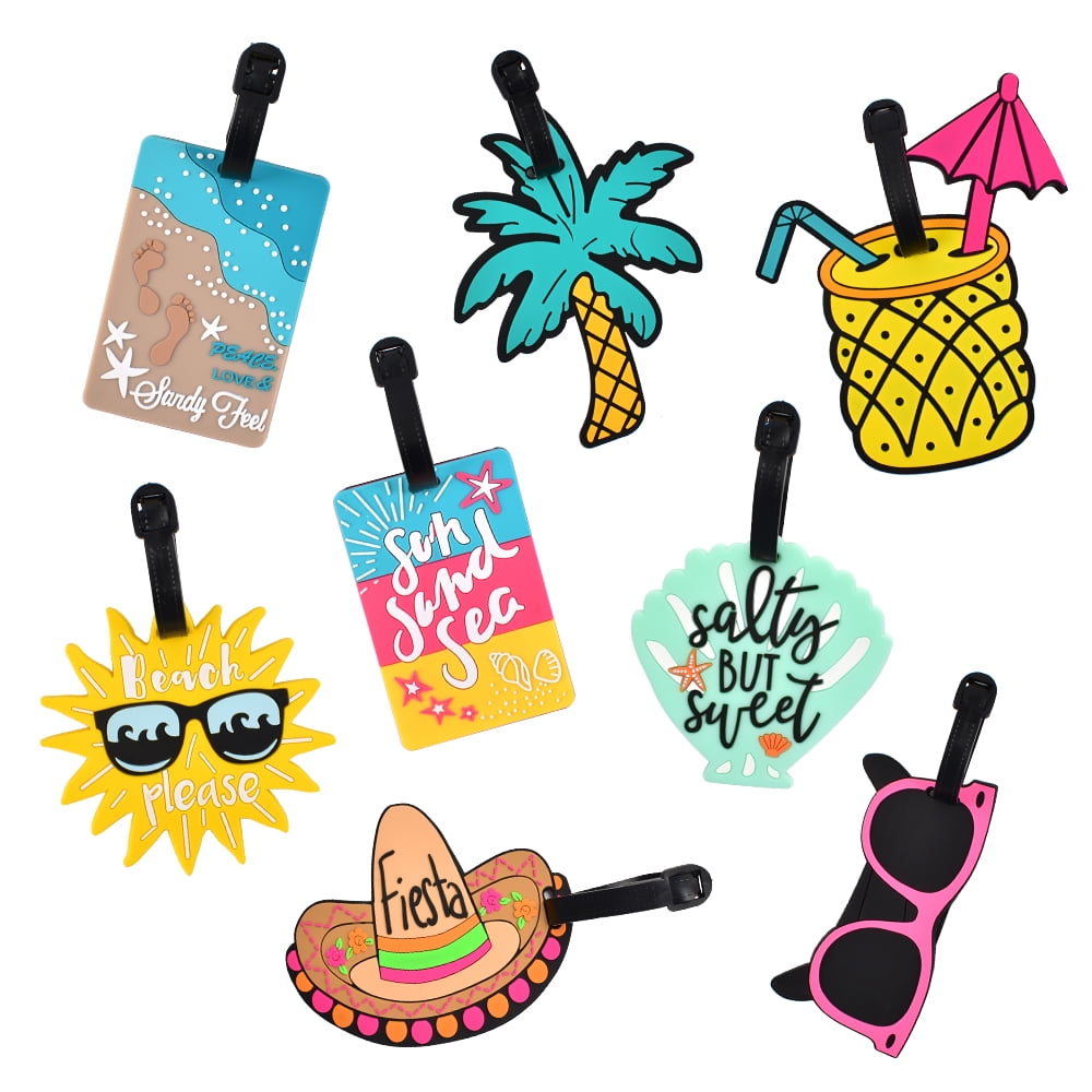 HUIANER 8Pcs Luggage Tags Travel Suitcase Id Labels Identifiers Name ...