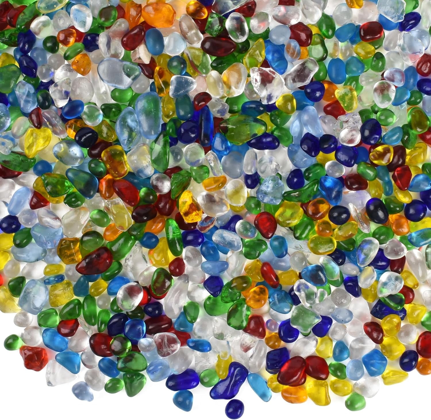 HUIANER Fish Tank Decorations Rocks, Colorful Gravel Aquarium Pebbles ...