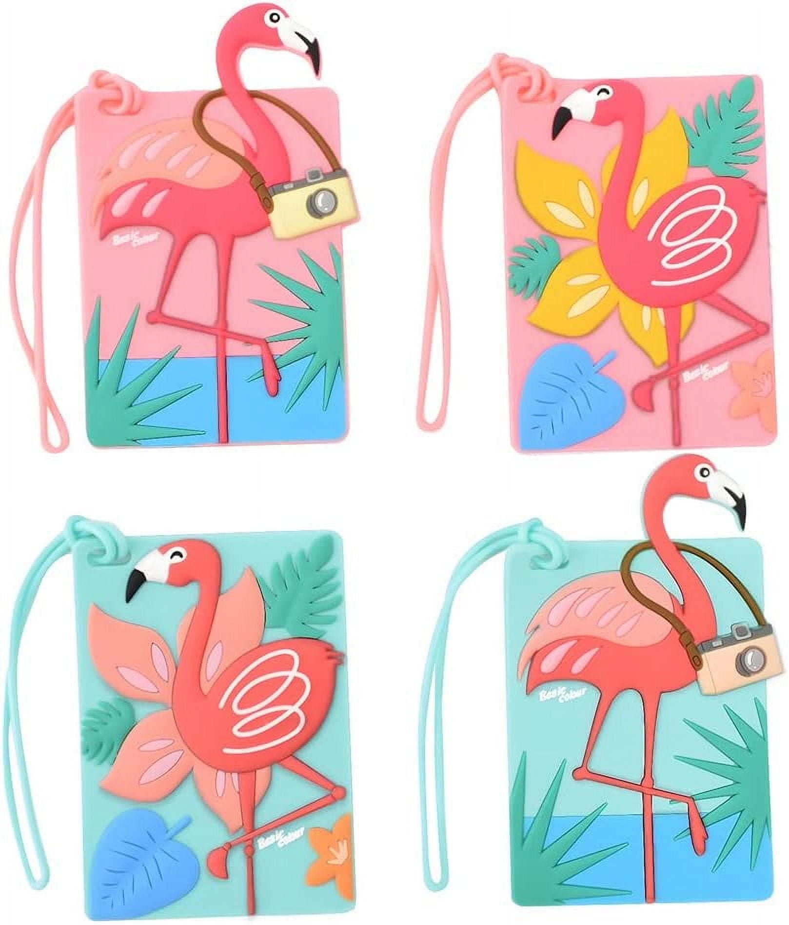 HUIANER CarryOn Flamingo Luggage Tags Suitcase Identification Cards ...