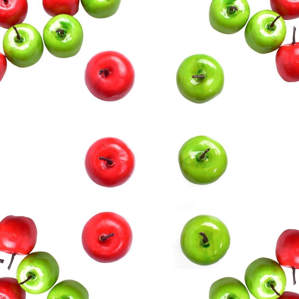 HUIANER 20Pcs Artificial Mini Apples, 2 Colors Fake Apples Realistic ...