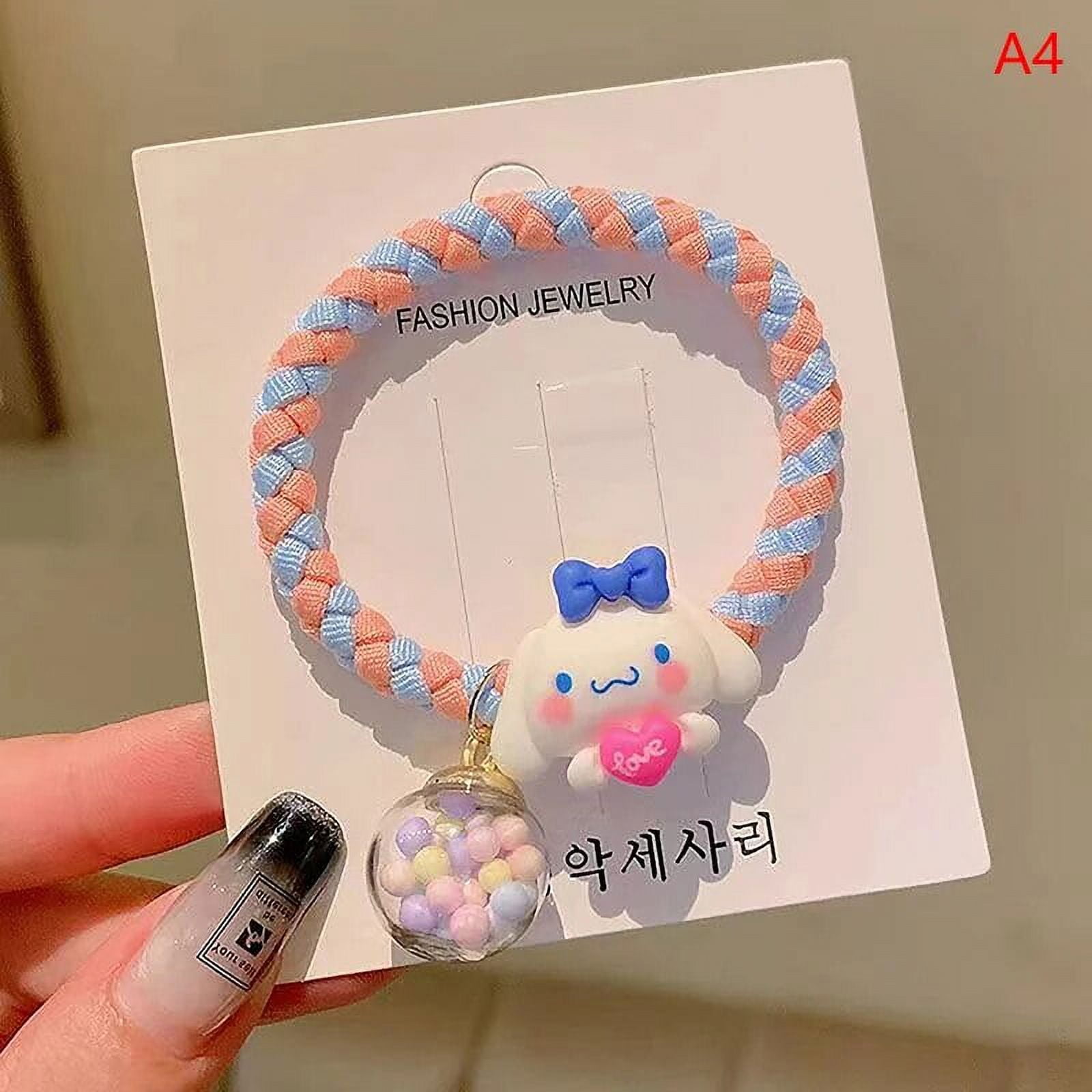 HUIFEIFEI HUIFEIFEI 1Pc Anime Sanrio Figure Hair Rope Bracelet Hello ...