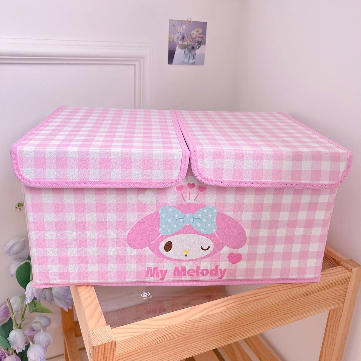 HUIFEIFEI Kawaii Sanrio Storage Box Canvas Foldable Hello Kitty Kuromi ...