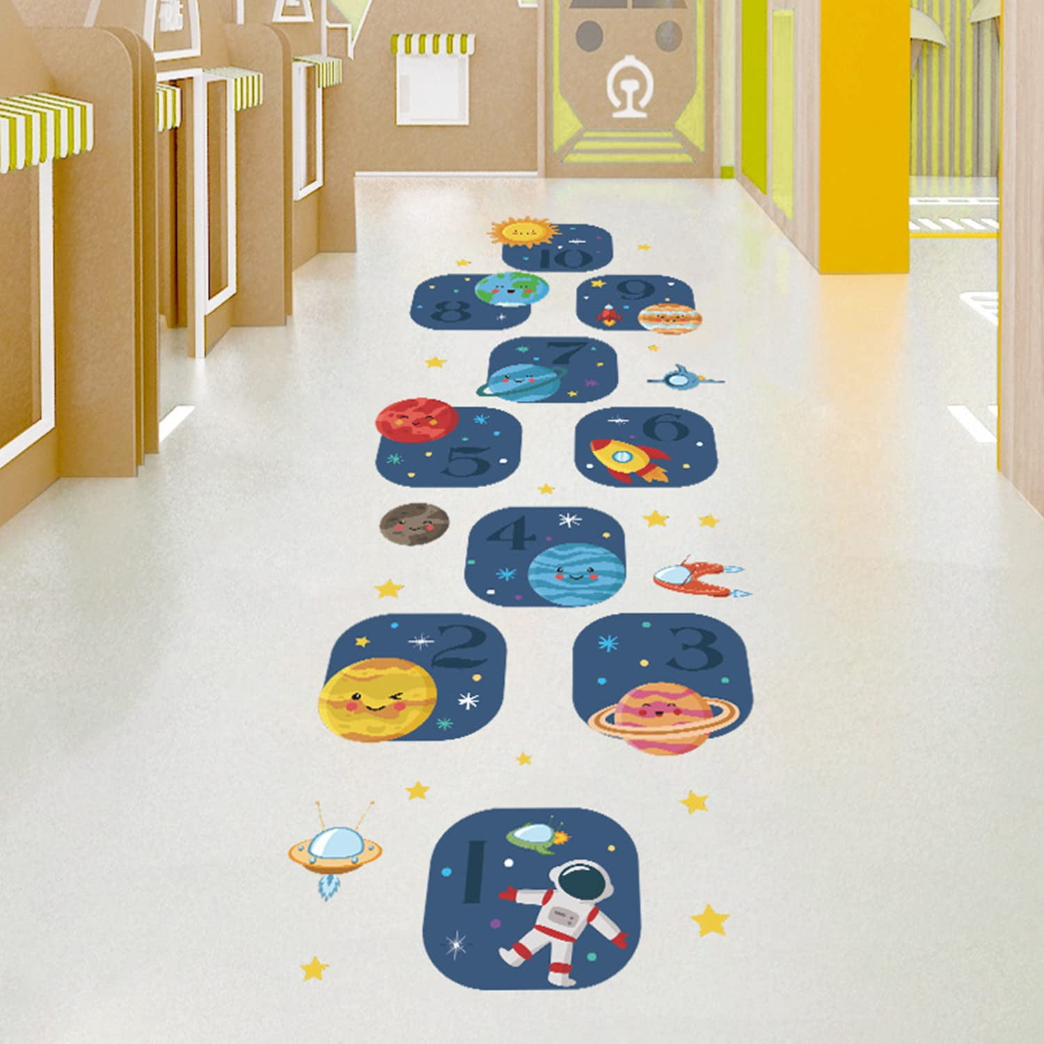 HUIGOU Digital Hopscotch Game SSF20 Floor Stickers Creative Number ...