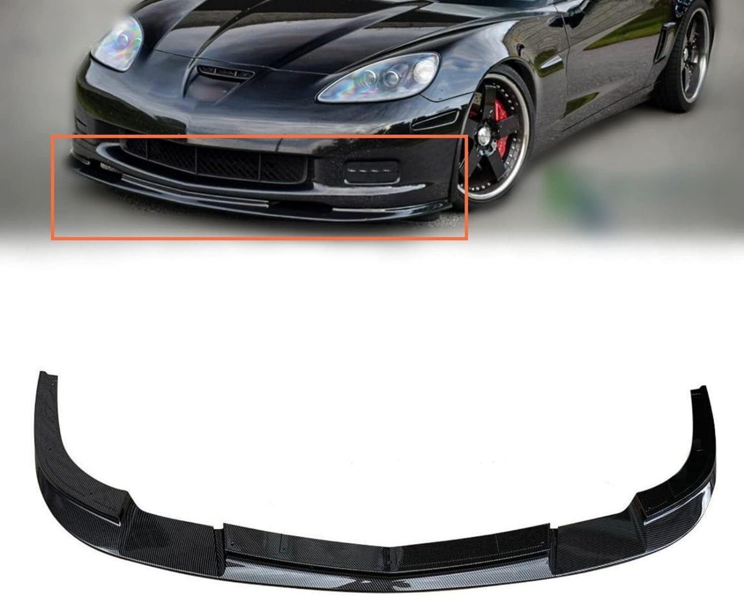 HUIMART Black Front Bumper Lip Body Kit Spoiler Chin Spoiler Fit for ...