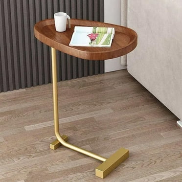 Tribesigns End Table Half Round, Slim C Table for Living Room Sofa ...